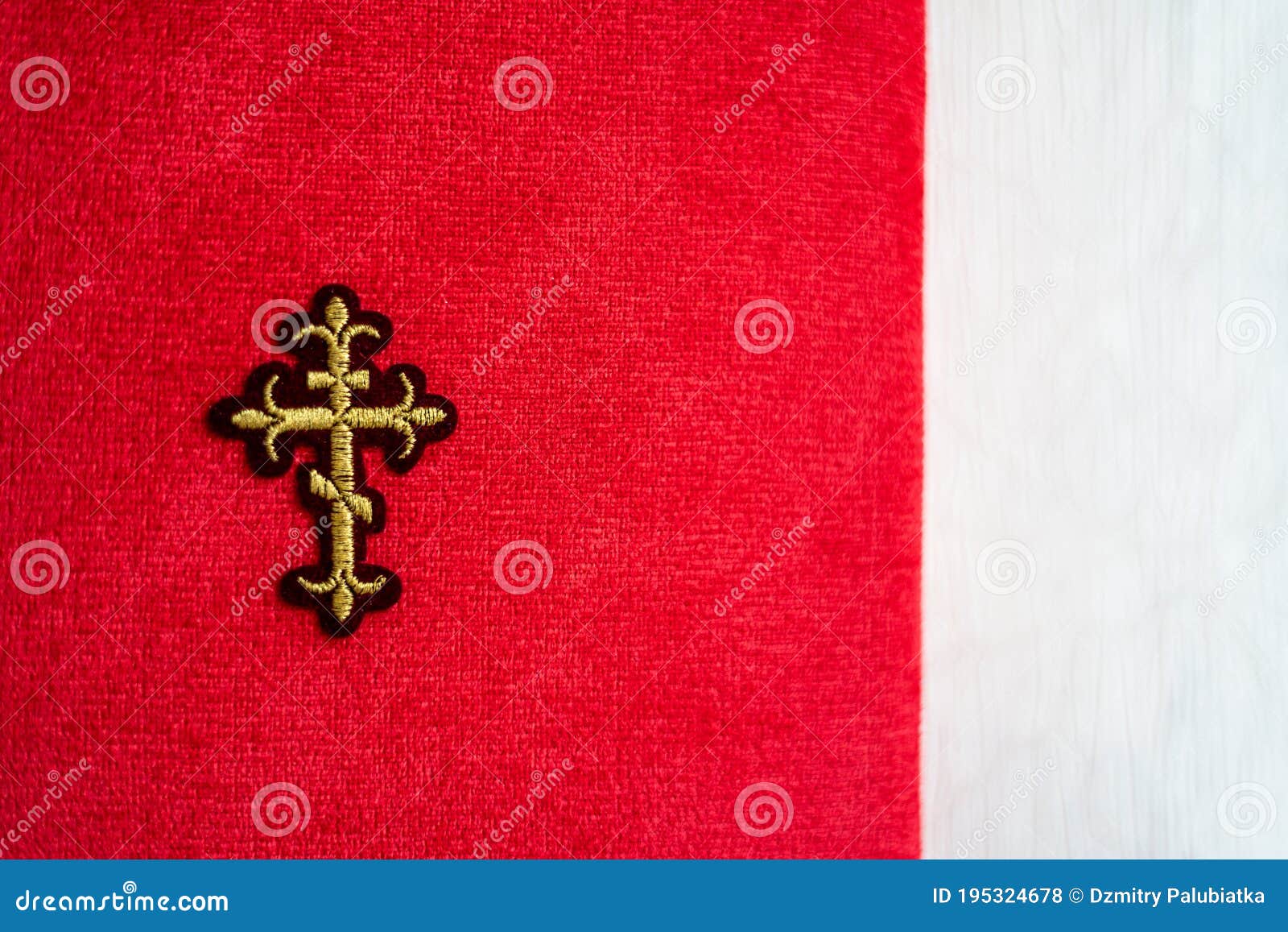 Orthodox Cross on a Red and White Background Stock Photo - Image of ...