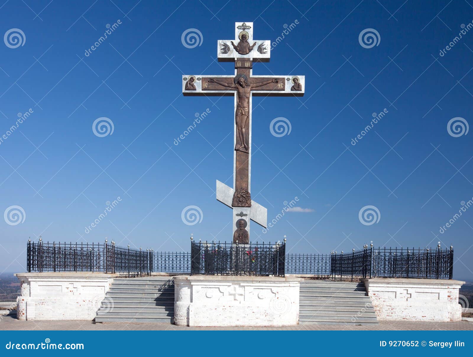 Orthodox Cross. Russia. White Mountain Stock Photo - Image of chapel ...