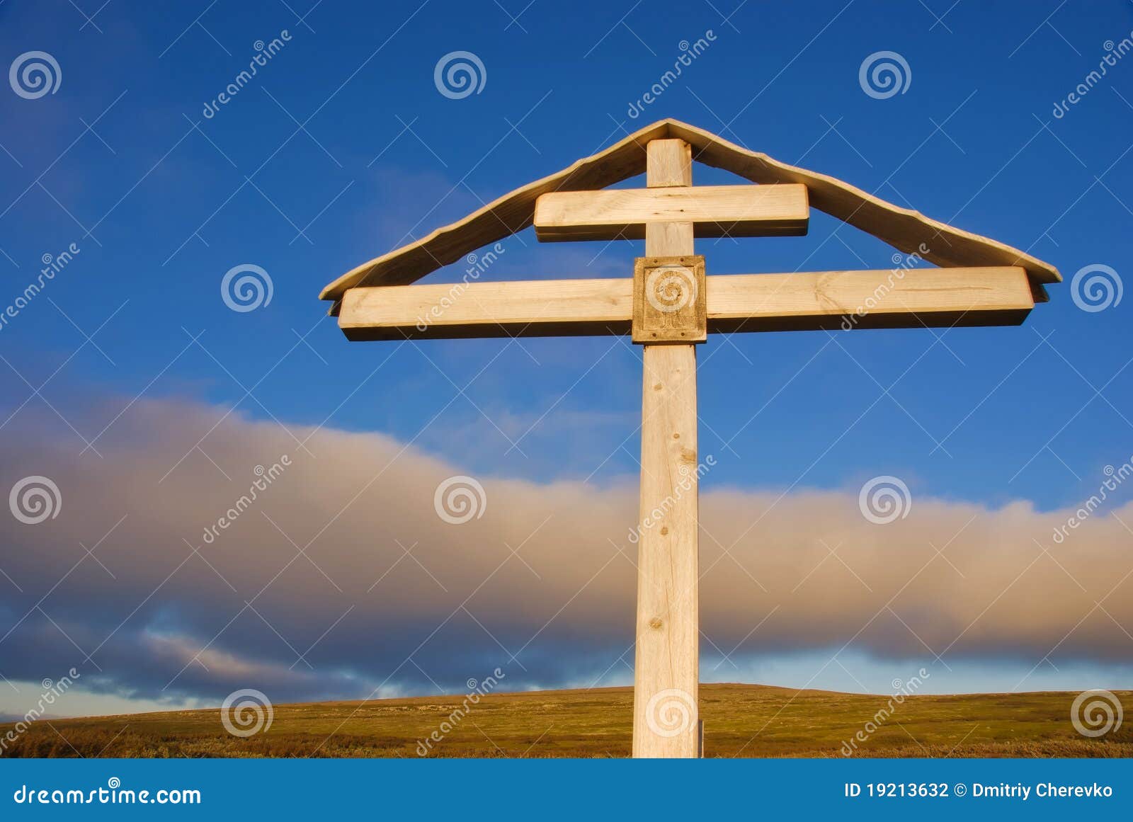 Orthodox Cross at Sunset Over the Arctic Ocean Stock Photo - Image of ...