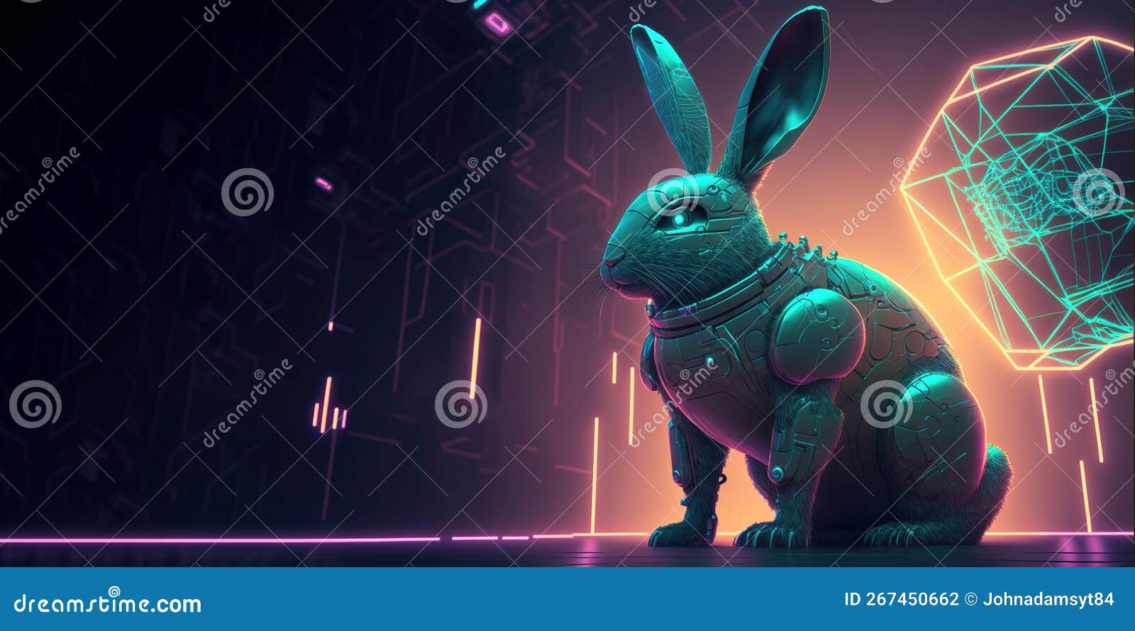 Rabbit Cyborg Animal Detailed Infographic, Full Details Anatomy Poster ...