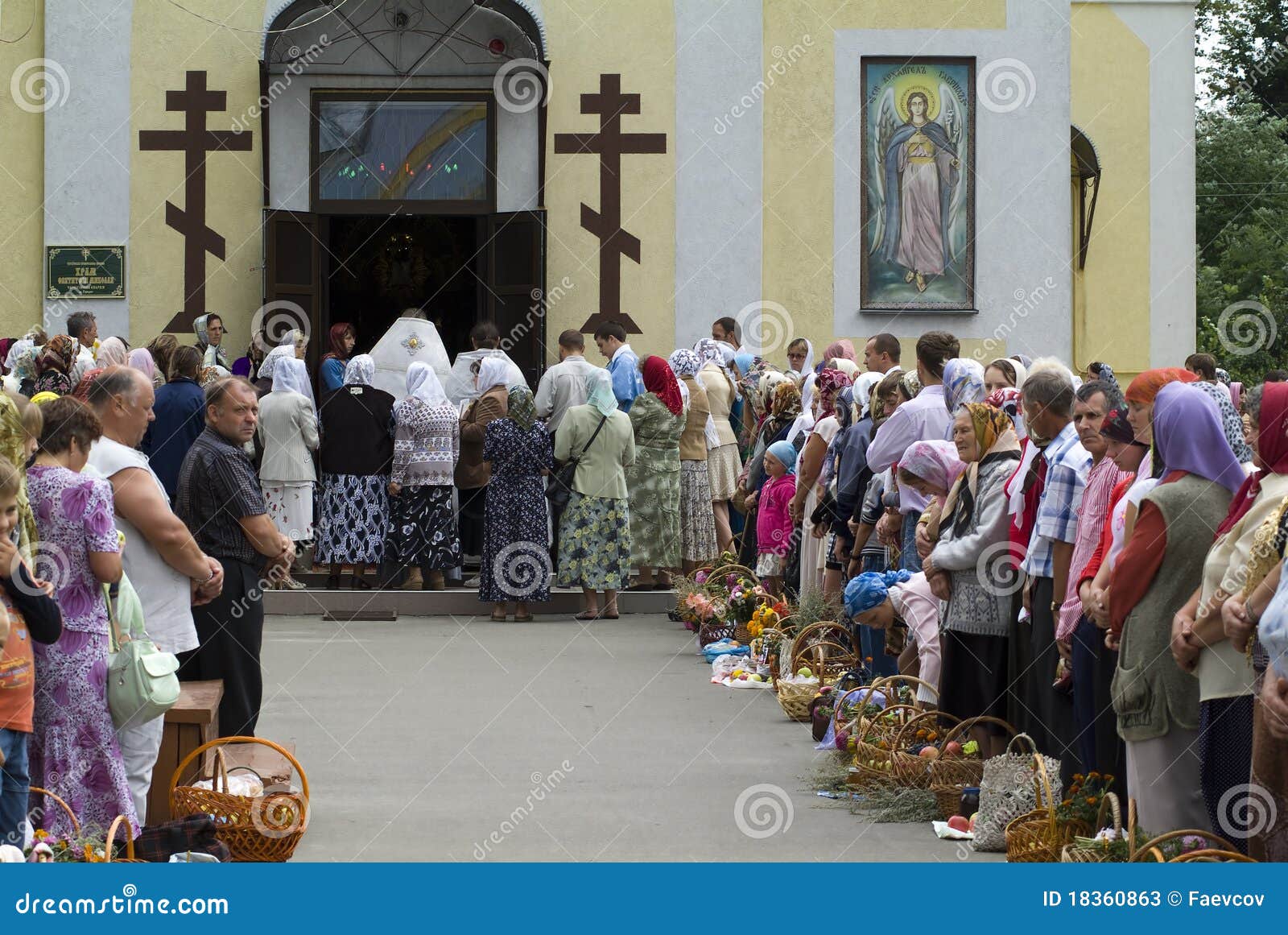 Orthodox feast editorial stock photo. Image of road, fruit - 18360863
