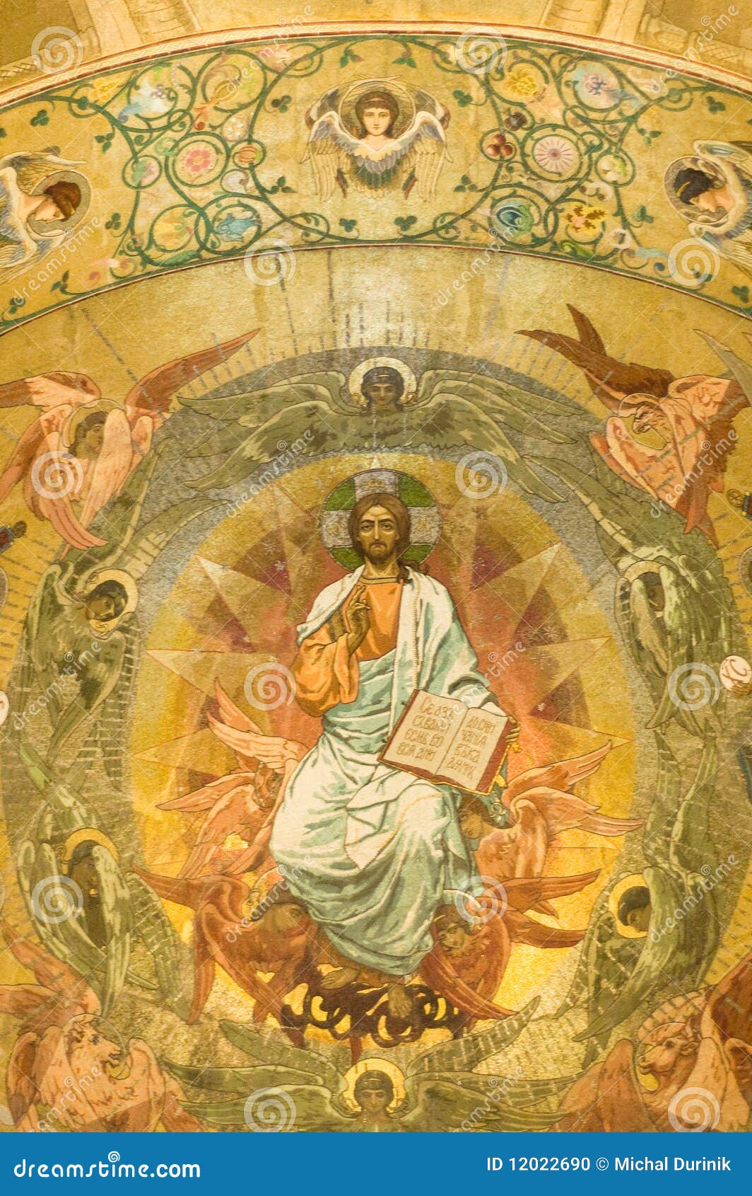 Orthodox fresco editorial image. Image of figure, halo - 12022690