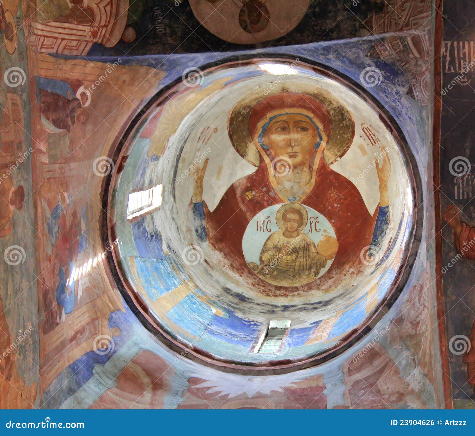 Orthodox fresco stock illustration. Illustration of christ - 23904626
