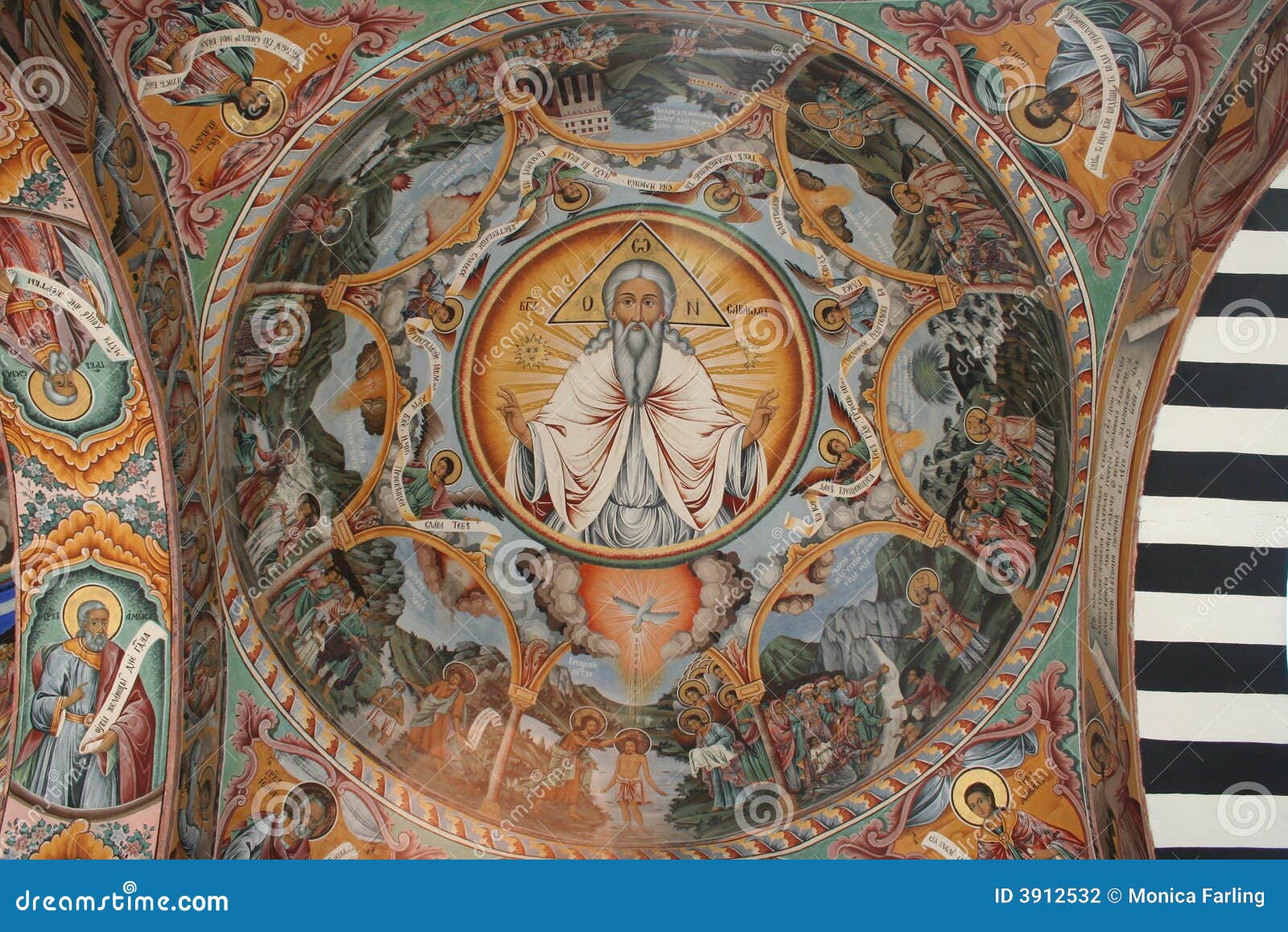 Orthodox fresco stock photo. Image of monastery, mountain - 3912532