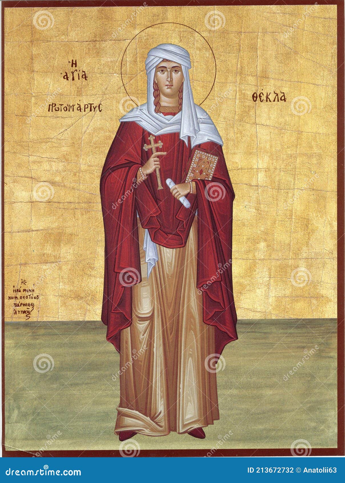 Orthodox Icon of the Byzantine Style Saint Thekla Editorial Photography ...