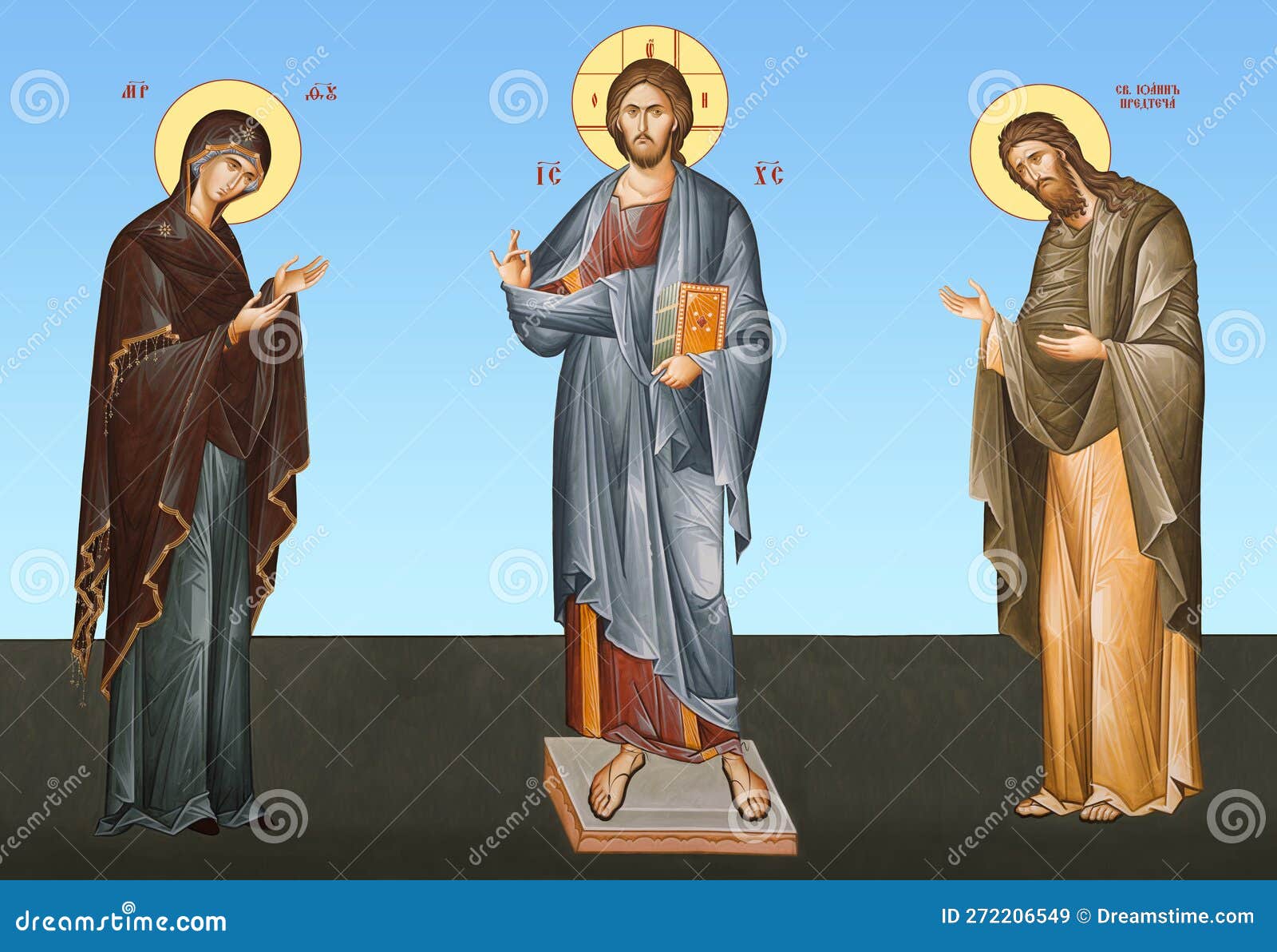 Orthodox Icon of Jesus Christ. Deesis Editorial Stock Image - Image of ...