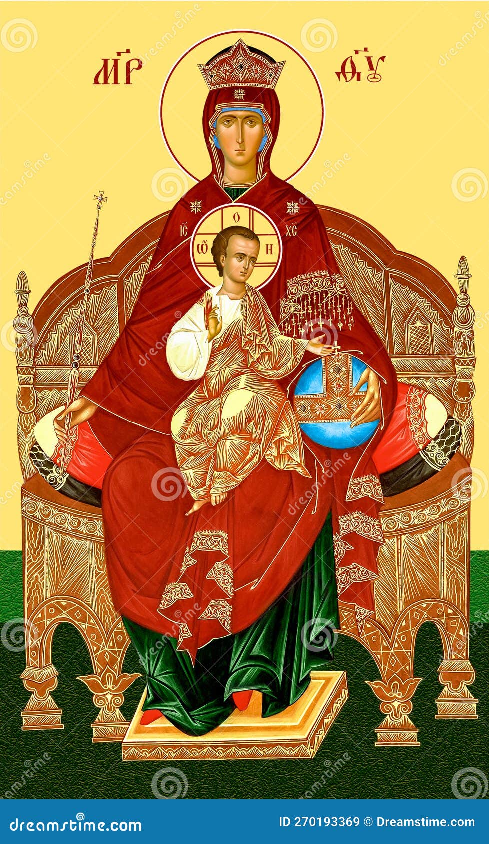 Orthodox Icon of the Mother of God Editorial Stock Image - Image of ...