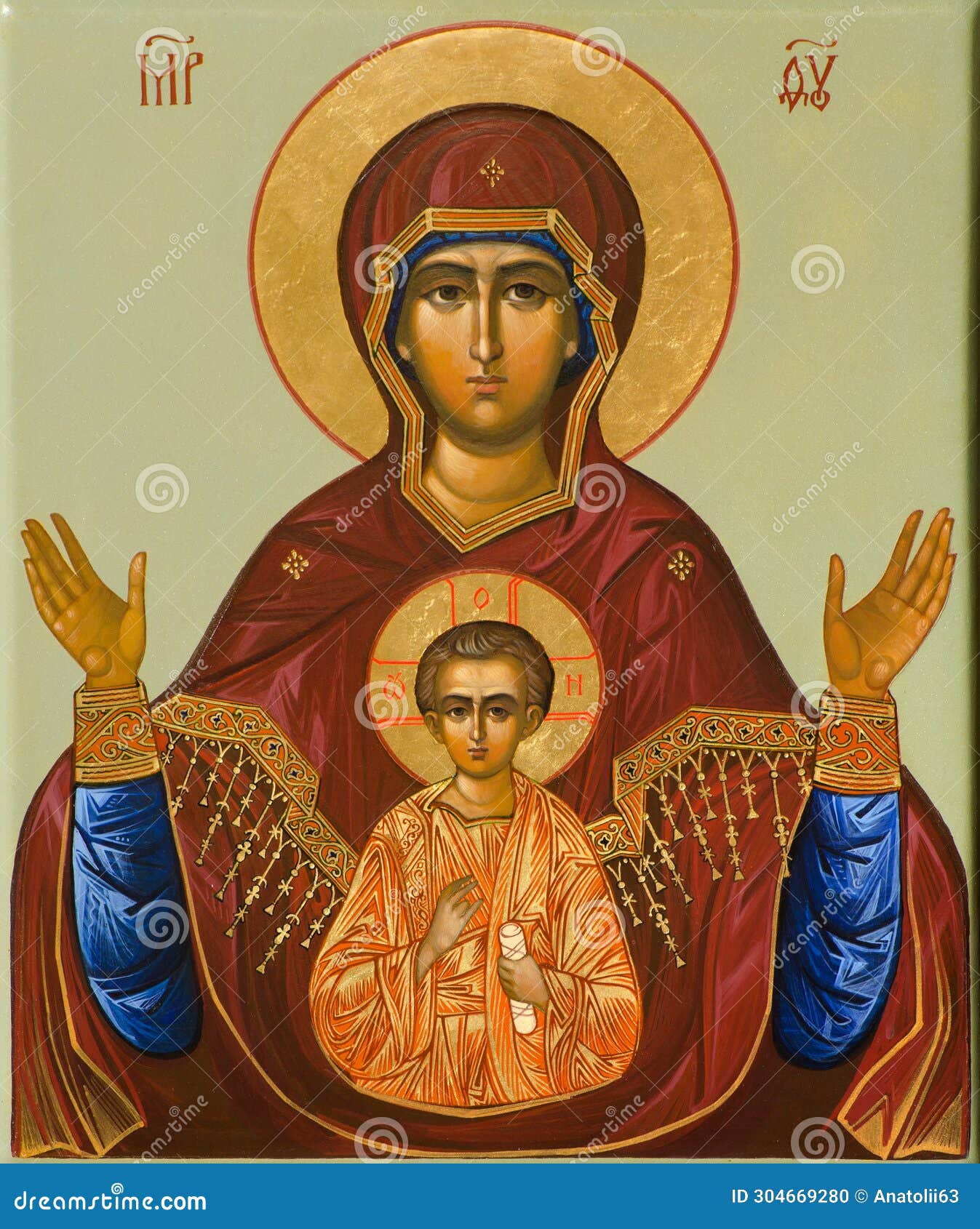 Orthodox Icon Of The Mother Of God Stock Photography | CartoonDealer ...