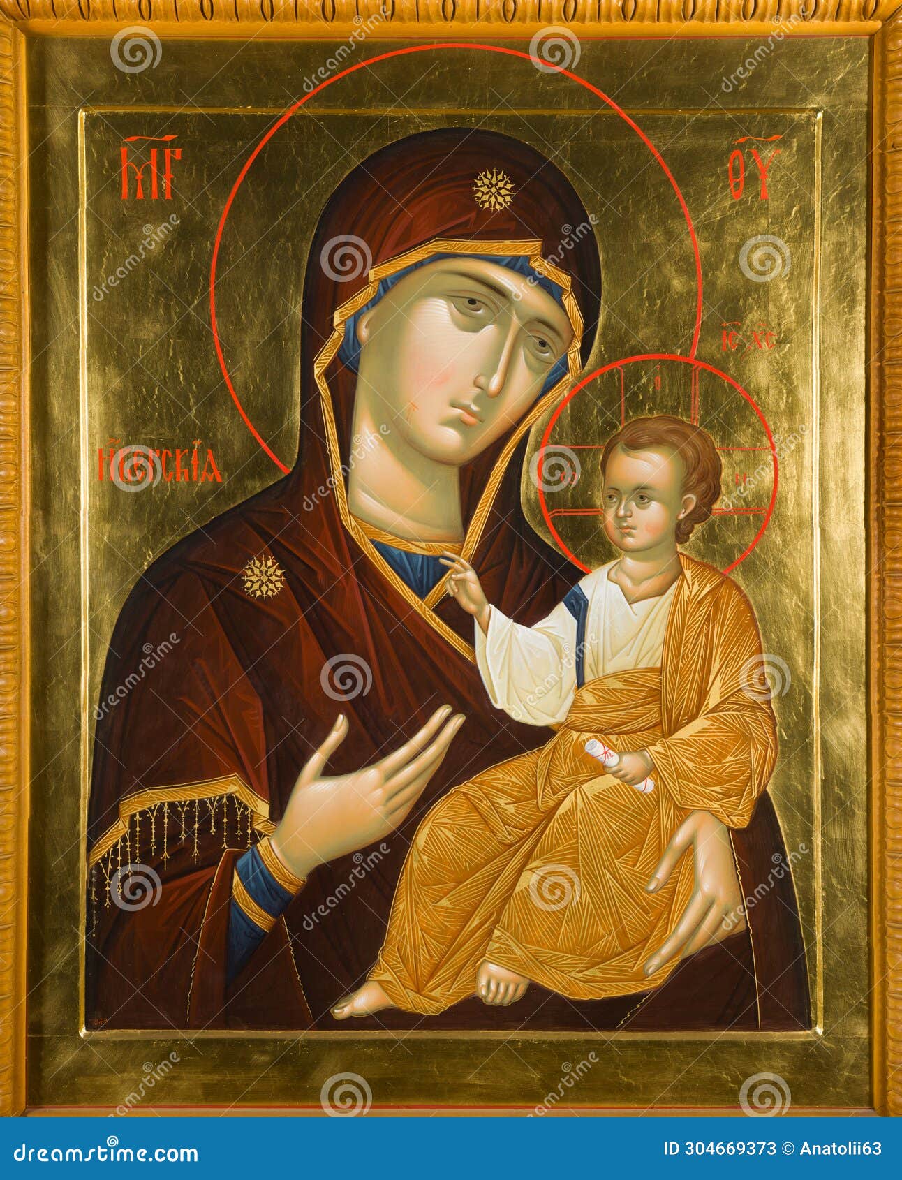 Orthodox Icon of the Mother of God Editorial Stock Photo - Illustration ...