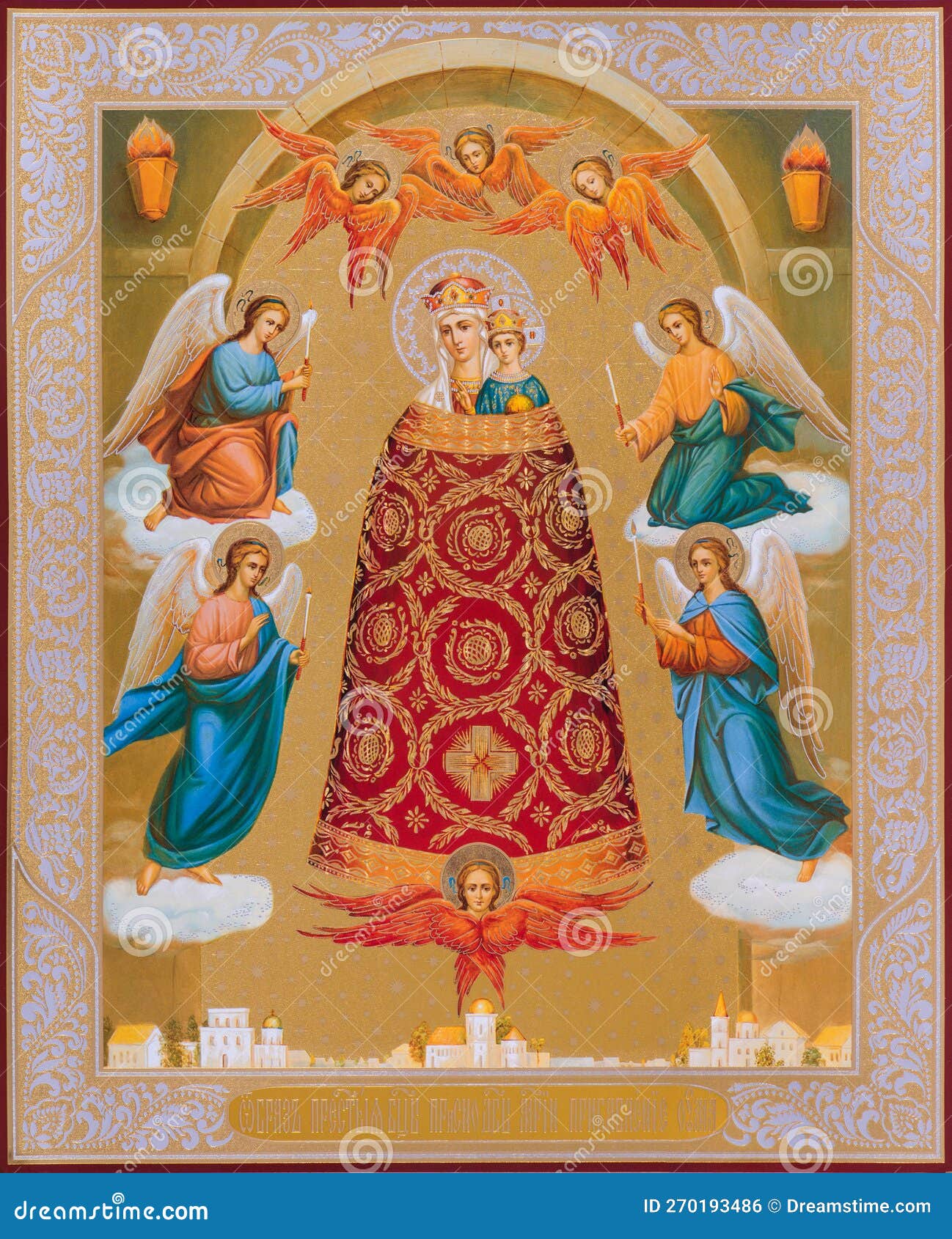Orthodox Icon Of The Eucharist. Communion Of The Holy Apostles ...
