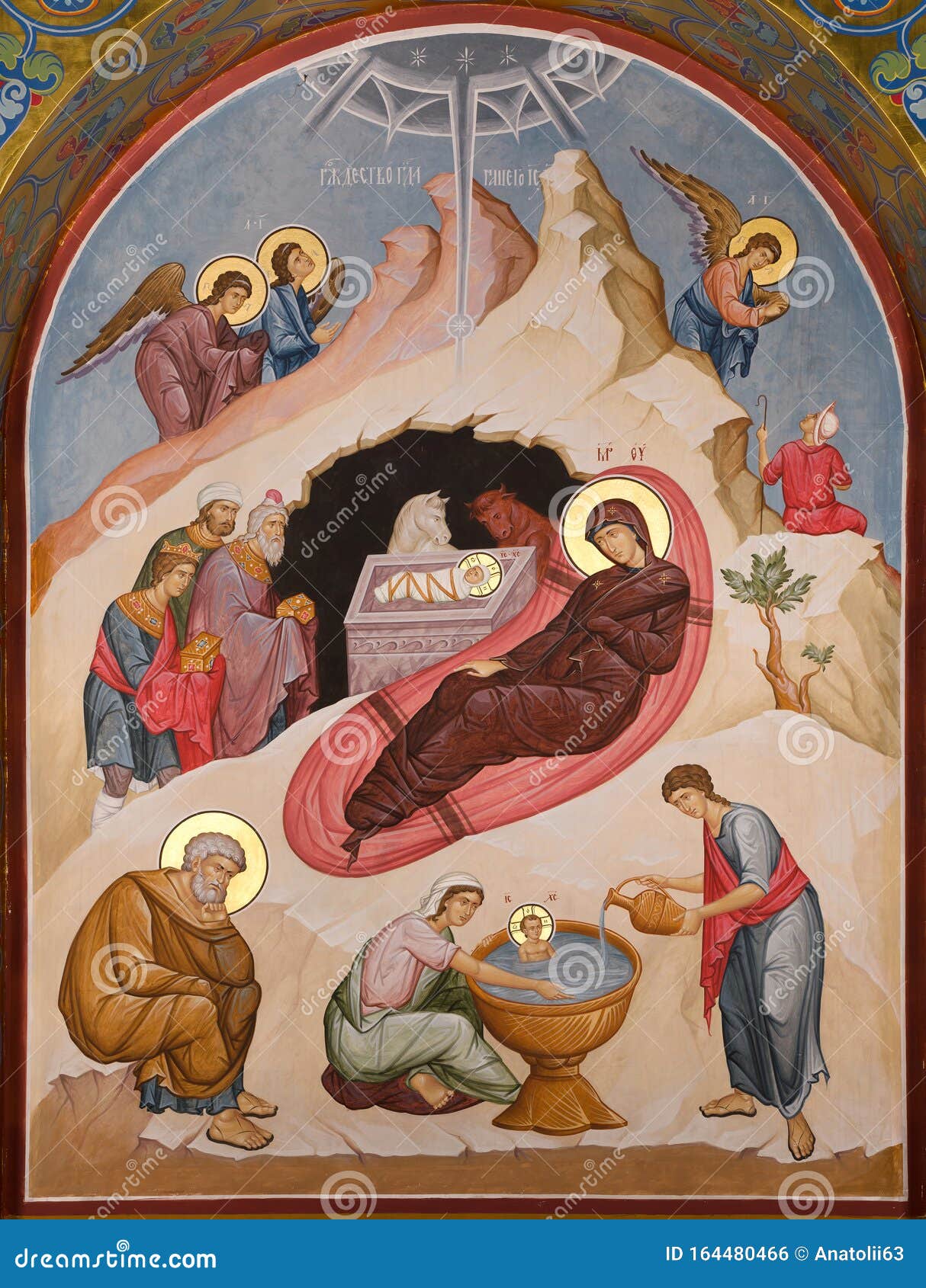 Icon of the Nativity editorial photo. Image of angel - 164480466