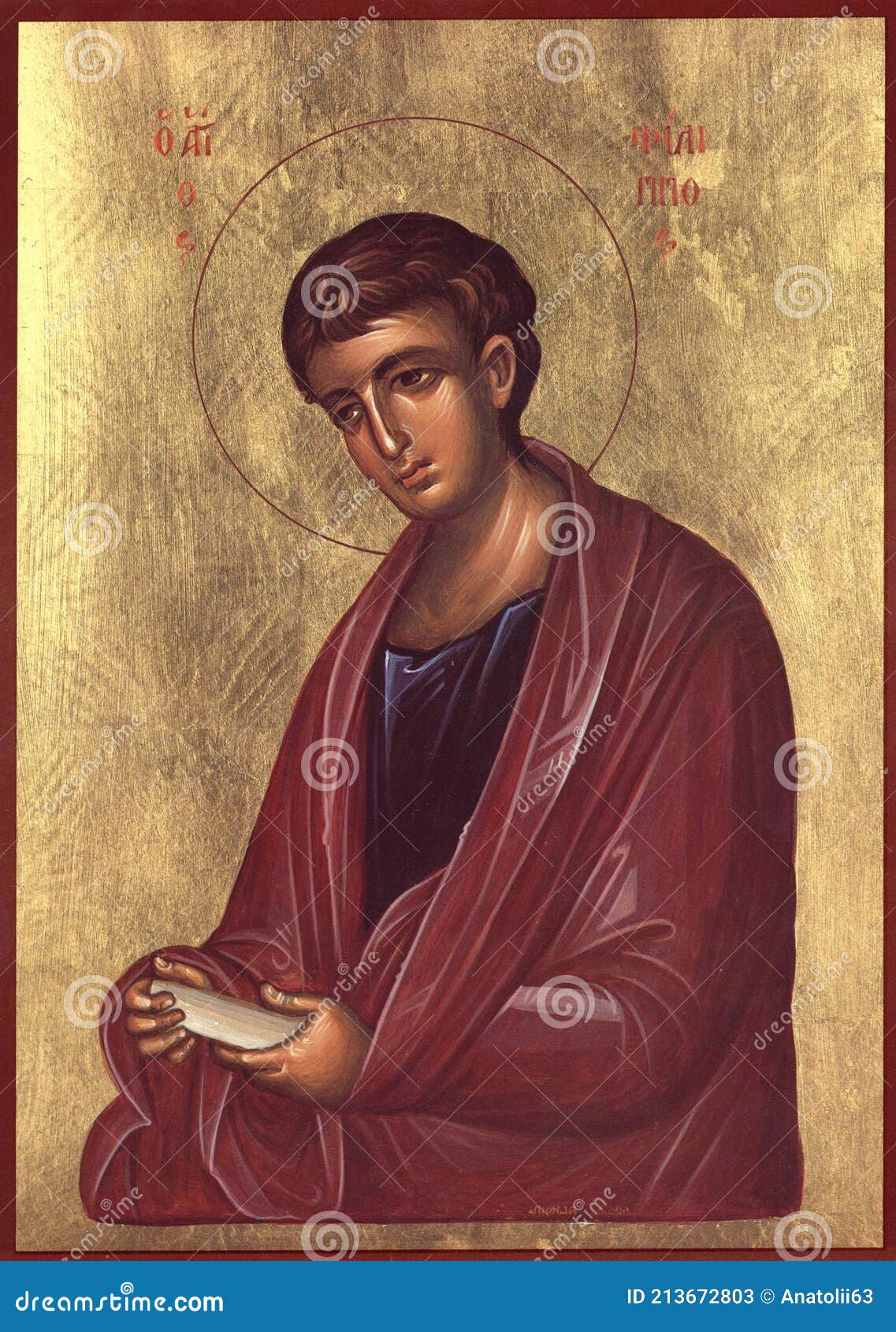 Orthodox Icon Saint Apostle Phillip Editorial Stock Photo - Image of ...