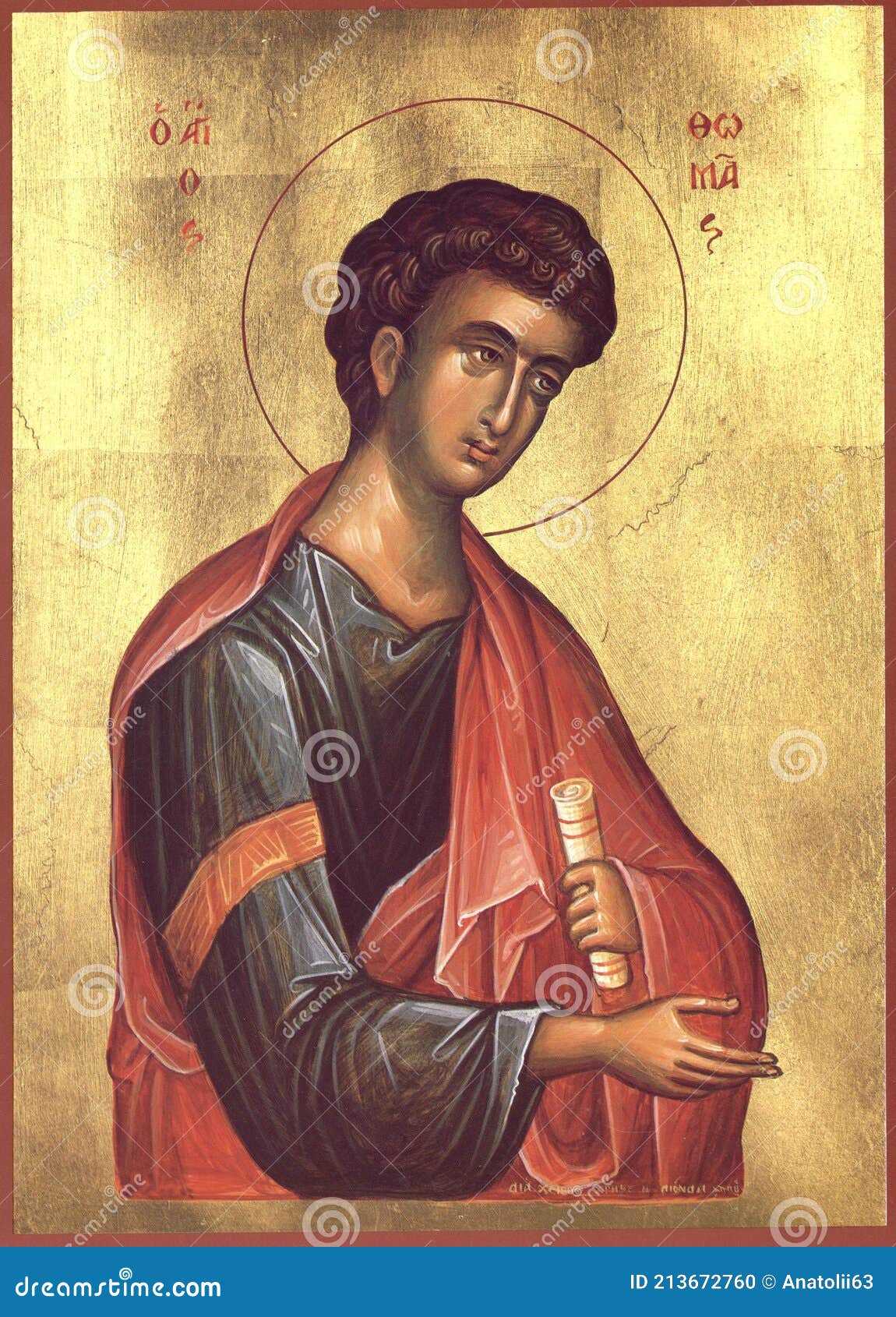 Orthodox Icon of St. Thomas the Apostle Editorial Image - Image of ...