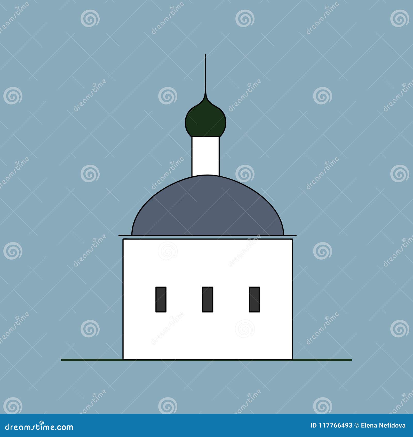 Orthodox kerkpictogram vector illustratie. Illustration of kerk - 117766493
