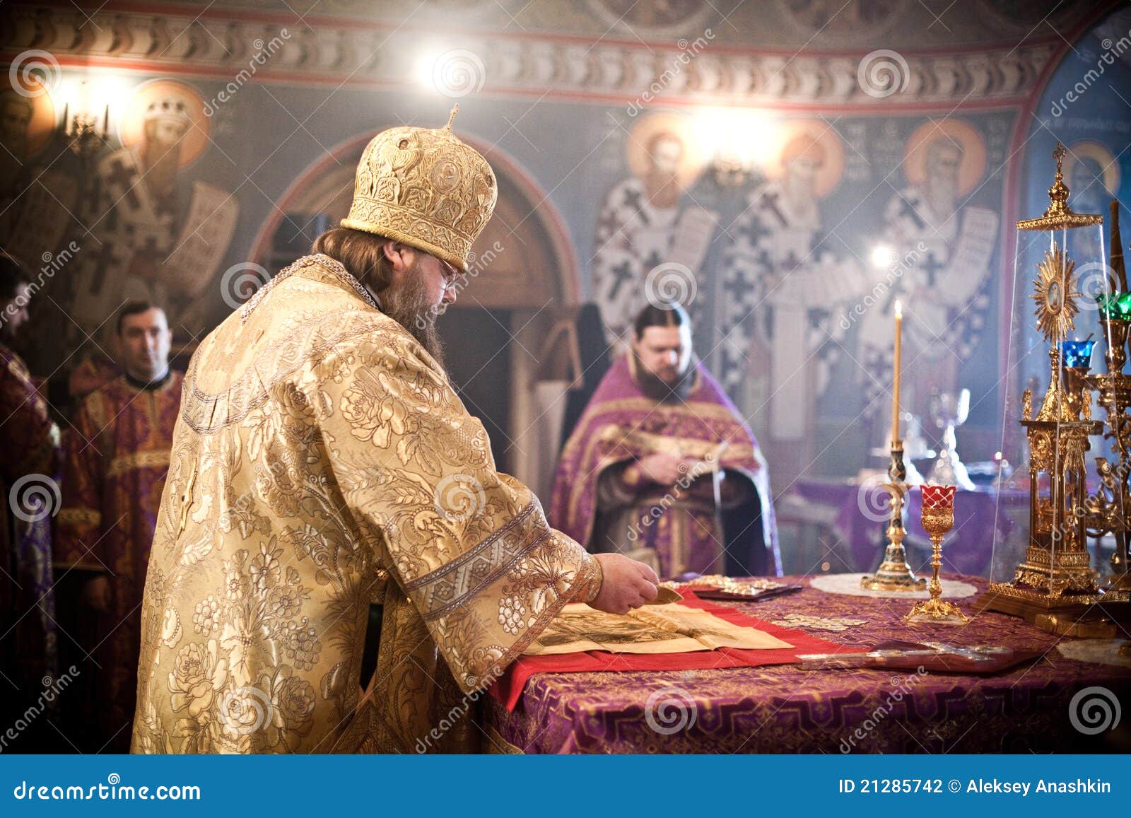 Orthodox Liturgy with Bishop Editorial Photography - Image of prayer ...