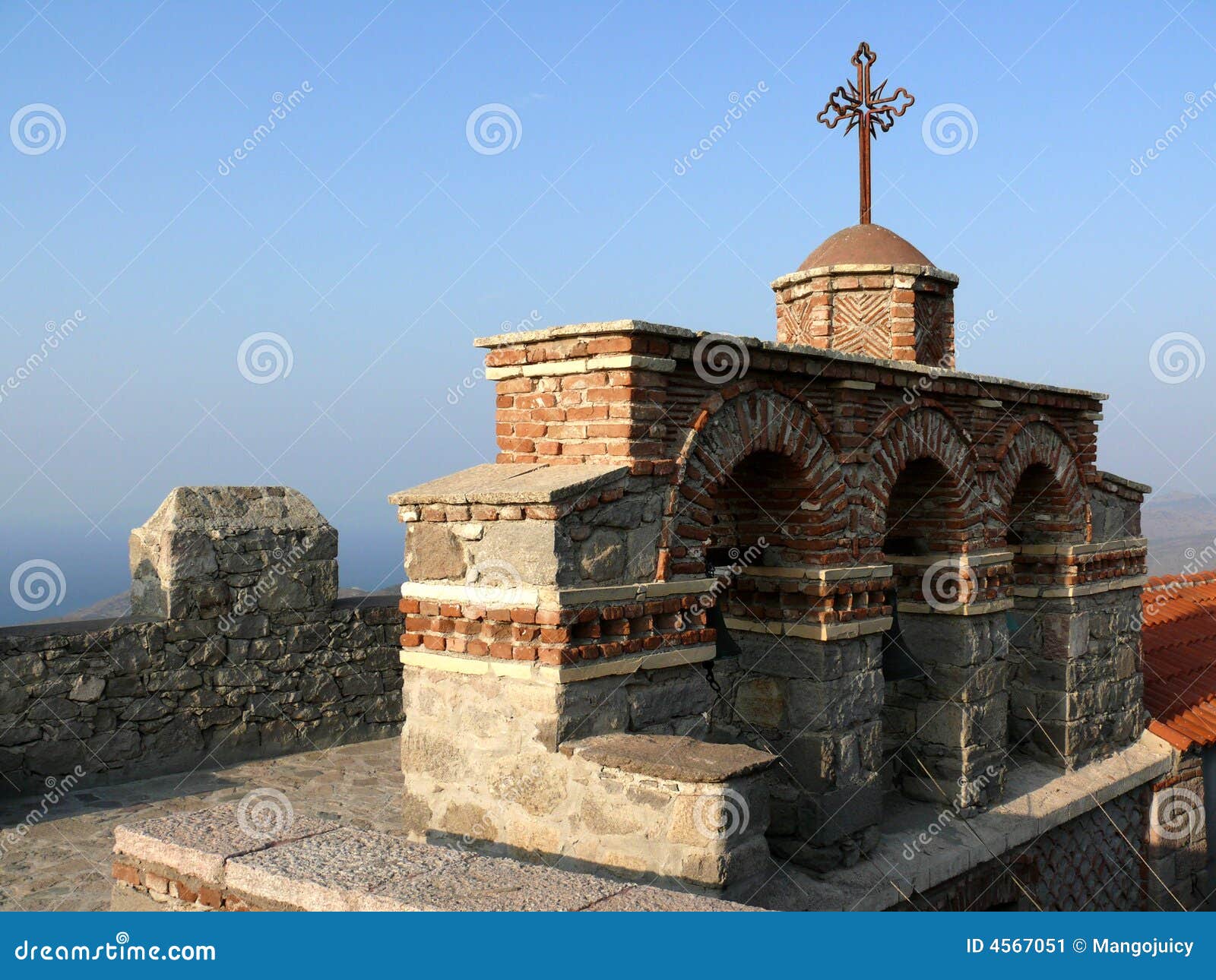 Orthodox Monastery Bell - Tower. Lesvos. Greece Stock Image - Image of ...