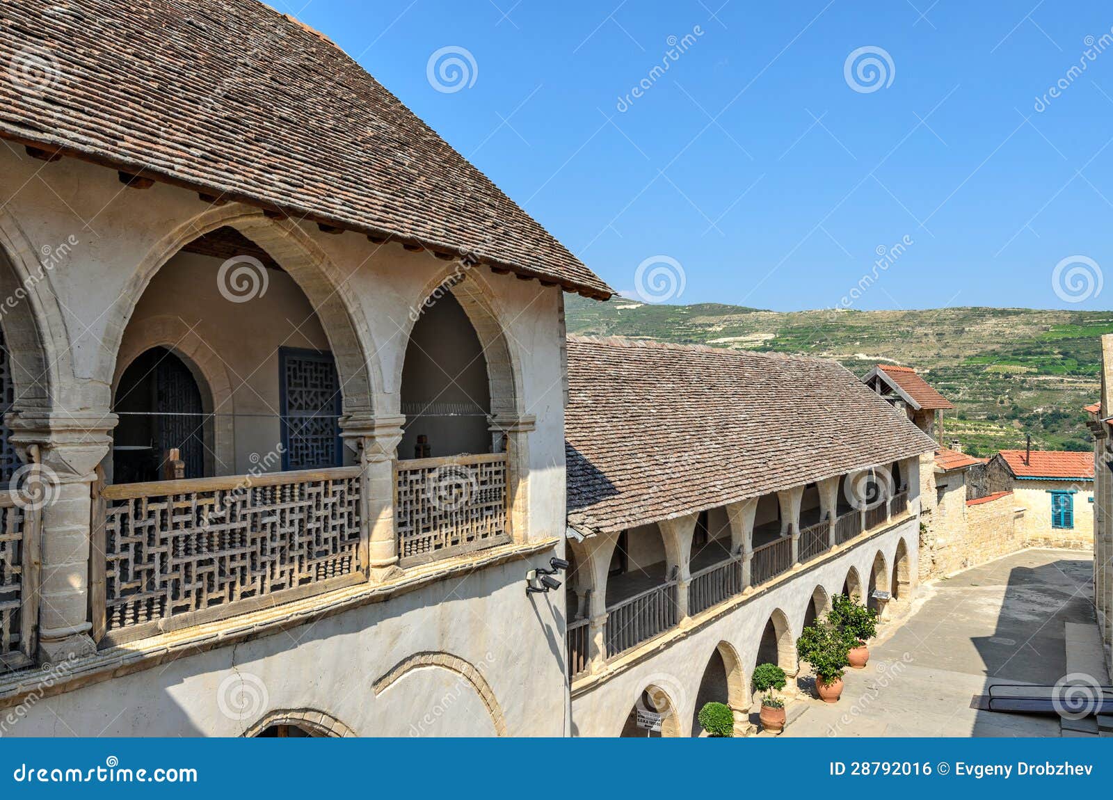 Orthodox Monastery on Cyprus Stock Photo - Image of monastery, omodos ...