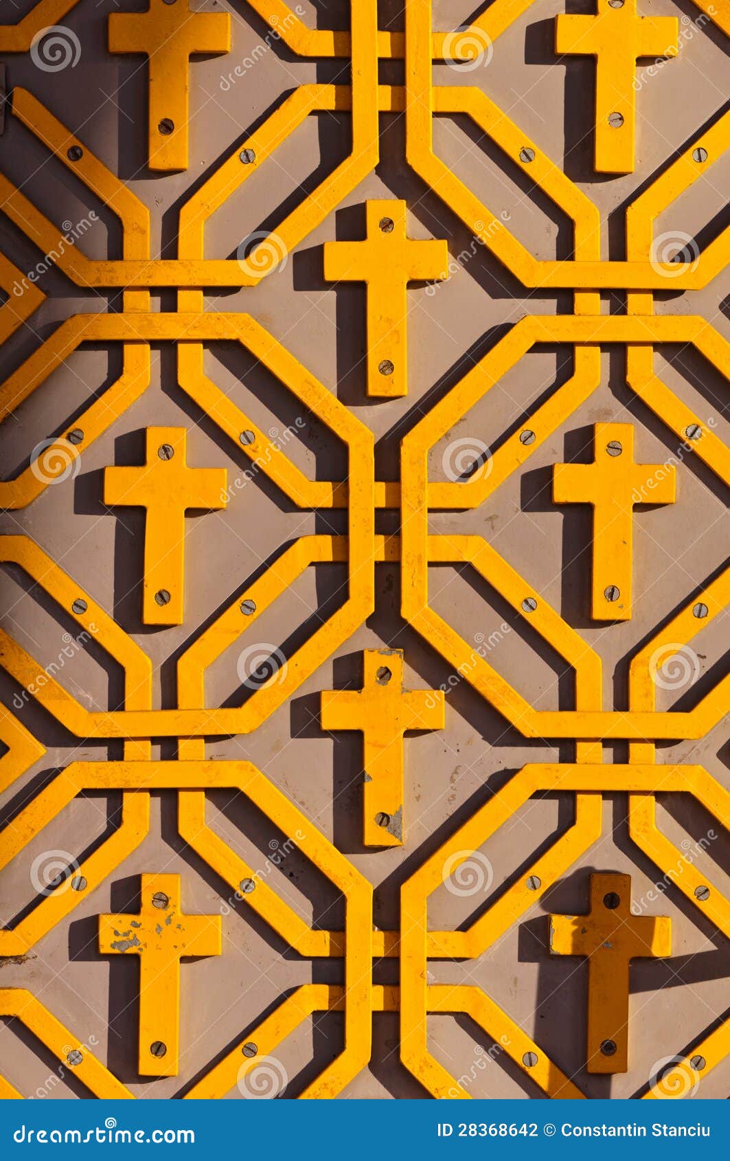 Orthodox Pattern with Crosses Stock Illustration - Illustration of ...