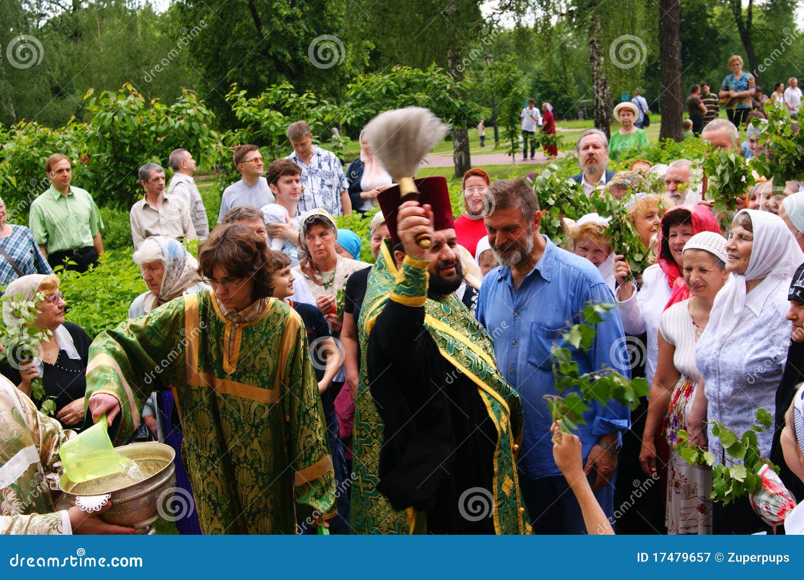 Orthodox People Celebrate a Pentecost Editorial Photography - Image of ...