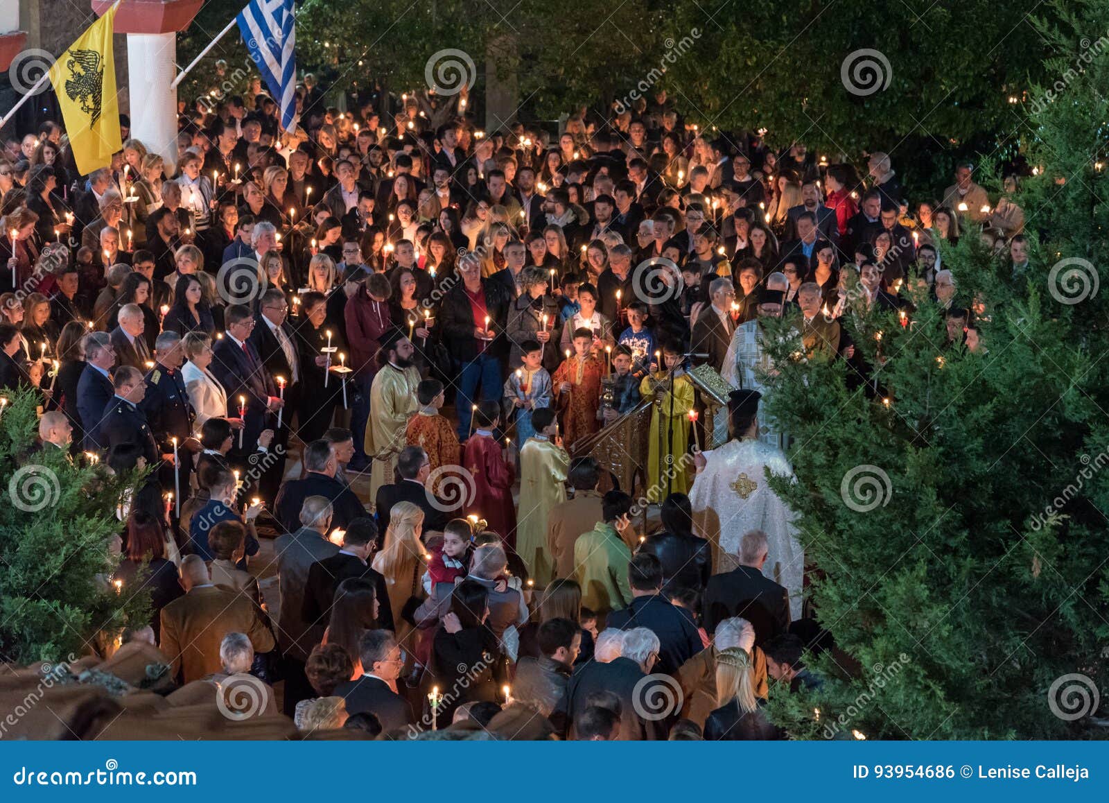 Orthodox Procession and Prayers in Kalabaka, Northern Greece Editorial ...