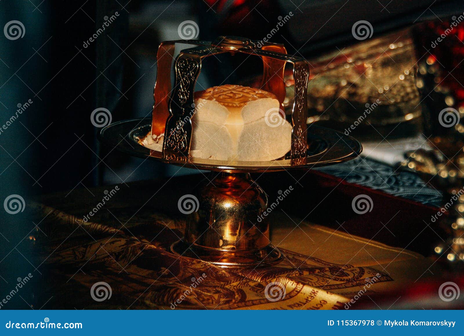 Orthodox Prosphora for Communion Stock Photo - Image of sacrament ...