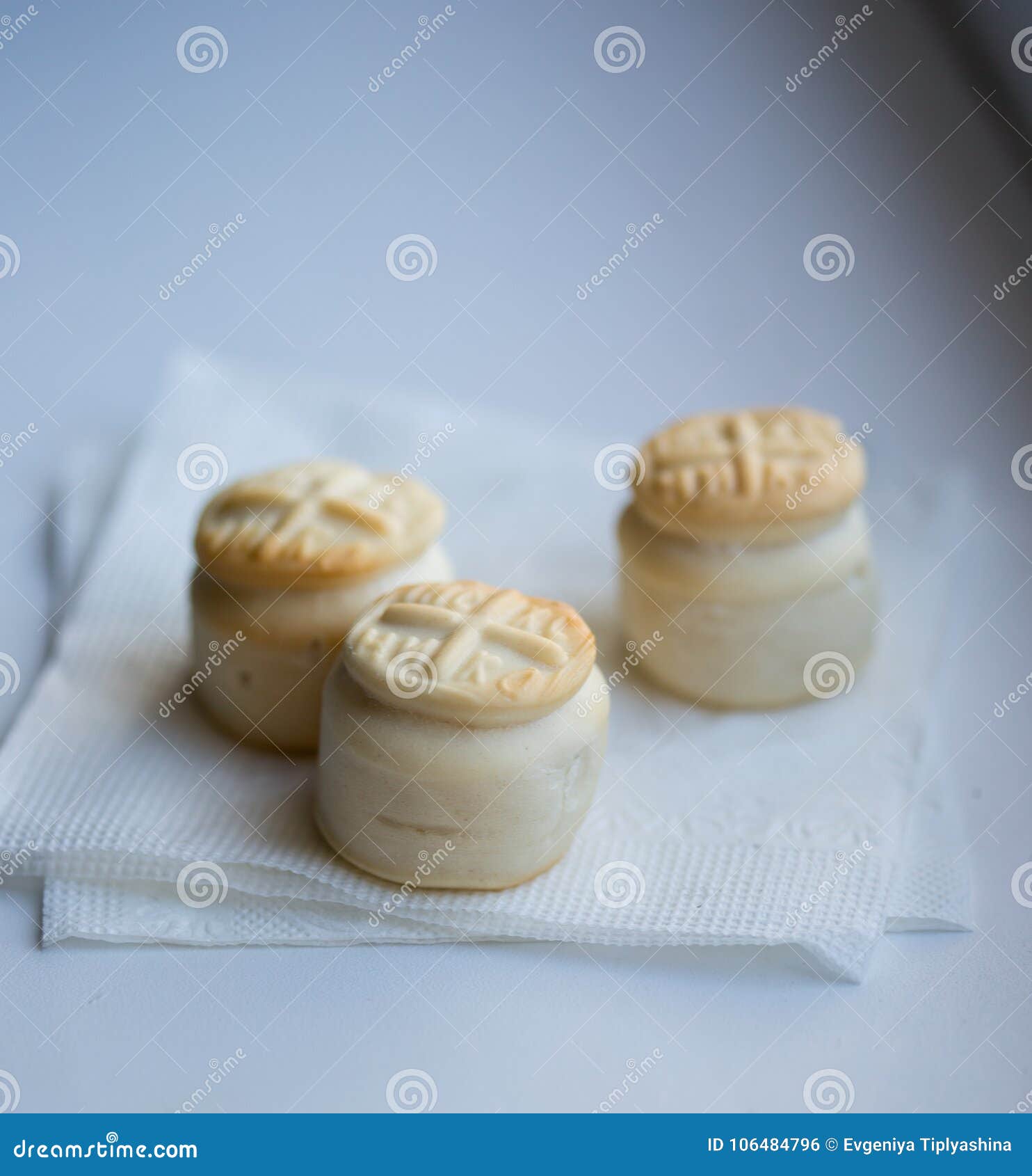 Orthodox Prosphora on a Napkin Stock Photo - Image of close, church ...