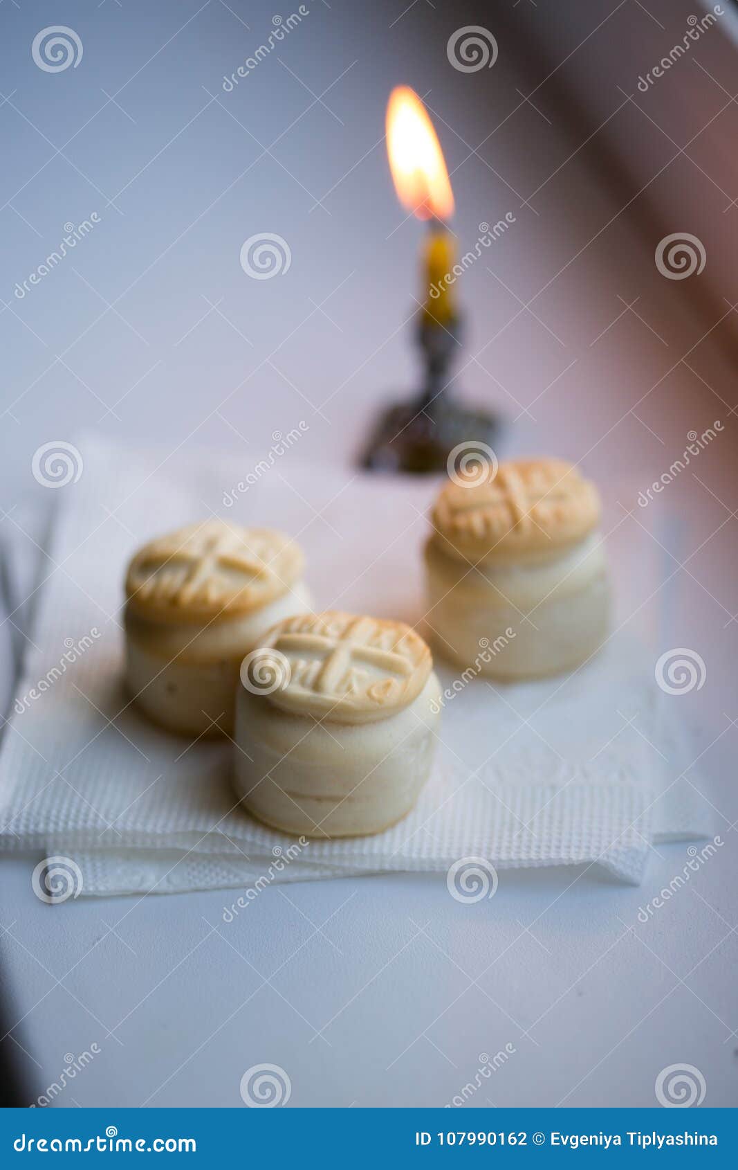 Orthodox Prosphora on a Napkin Stock Photo - Image of prosphora, church ...