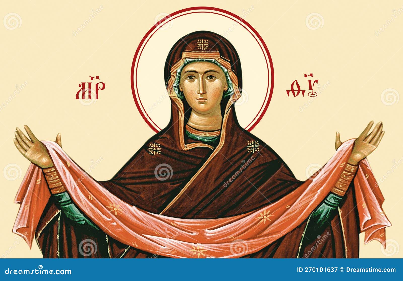 Orthodoxe Ikone Der Mutter Gottes Stock Abbildung - Illustration von ...