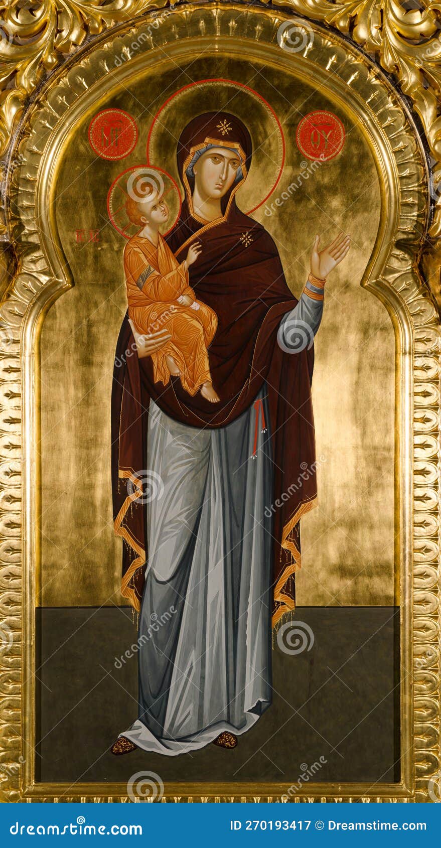 Orthodoxe Ikone Der Mutter Gottes Redaktionelles Stockfotografie ...