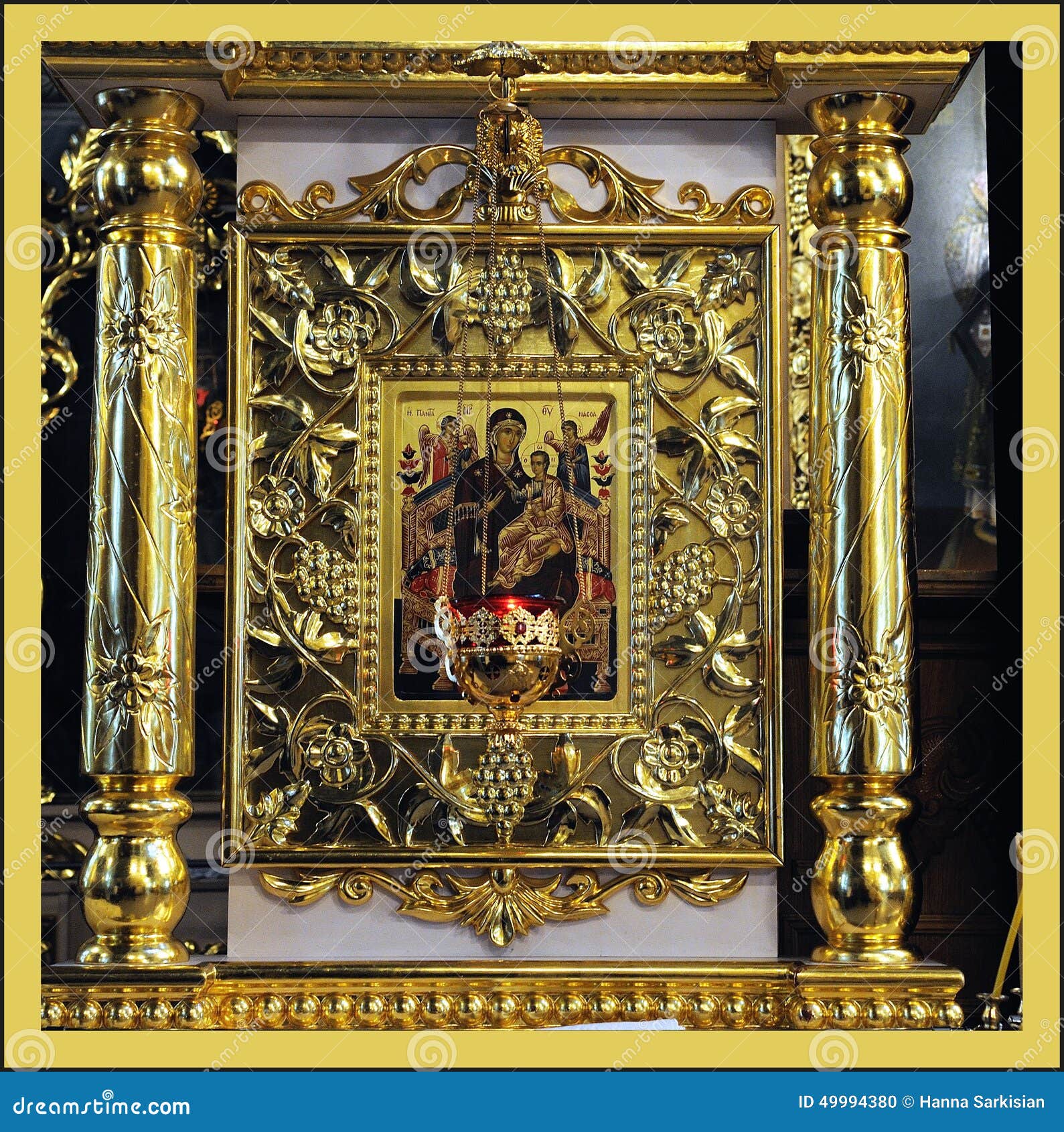 Orthodoxe Ikonen Und Freskos Stock Abbildung - Illustration von rüber ...