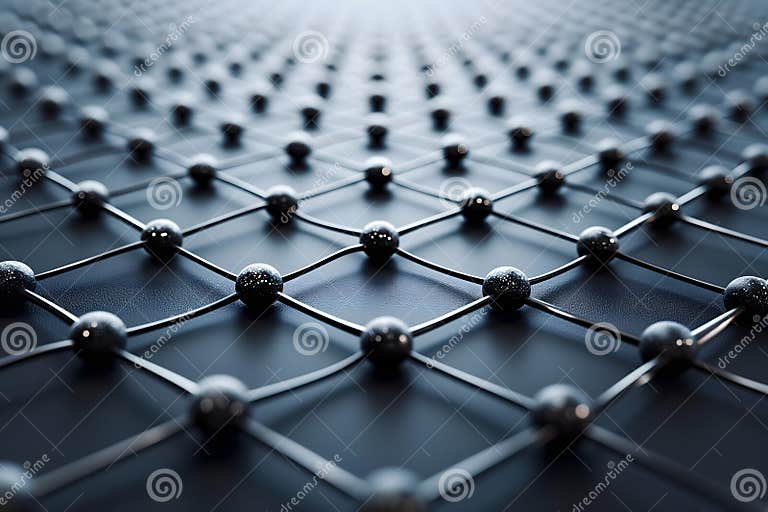 Orthogonal Grid Pattern of Molecular Structure Stock Photo - Image of ...