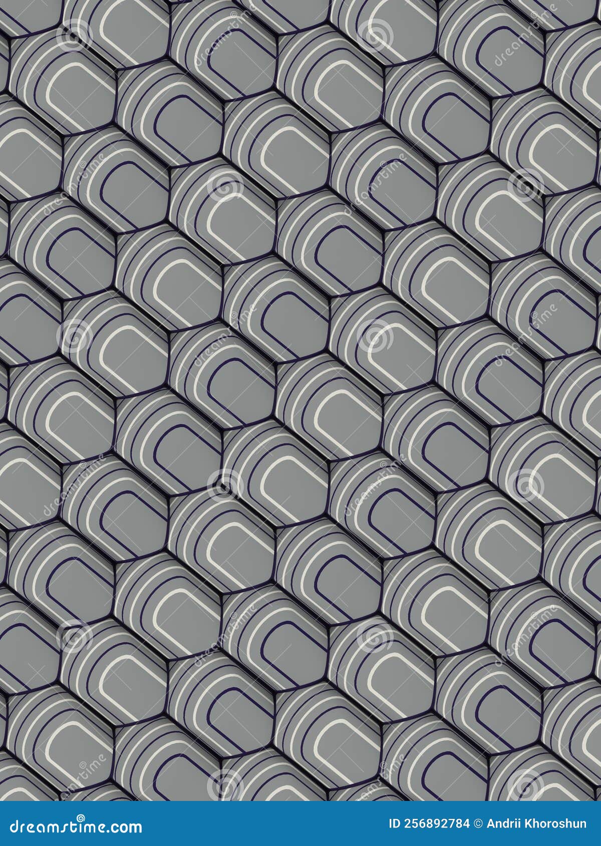 Orthographic Projection of Rounded Rectangles Covered with Striped ...