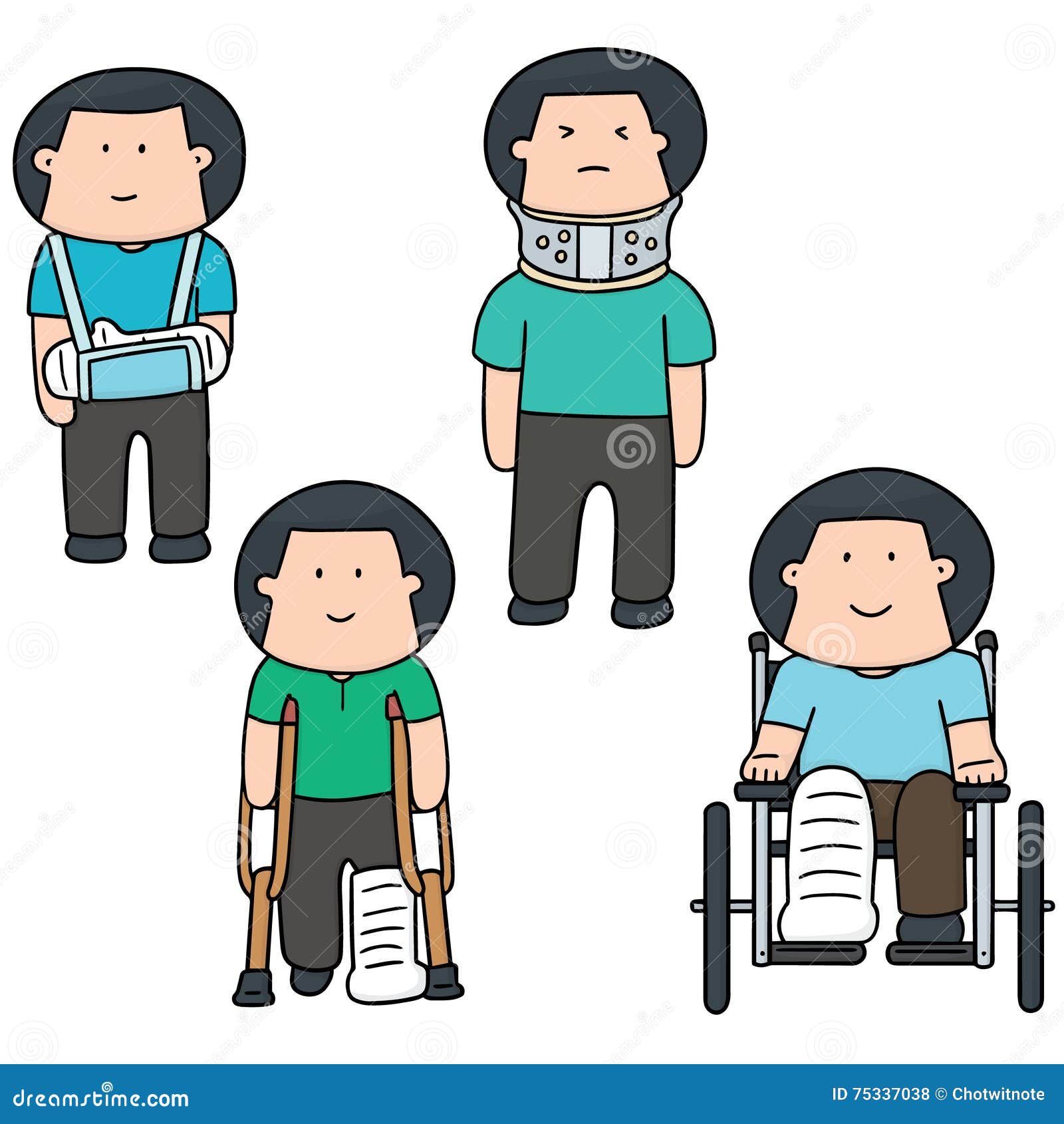 Orthopedic cast stock vector. Illustration of neck, hospital - 75337038