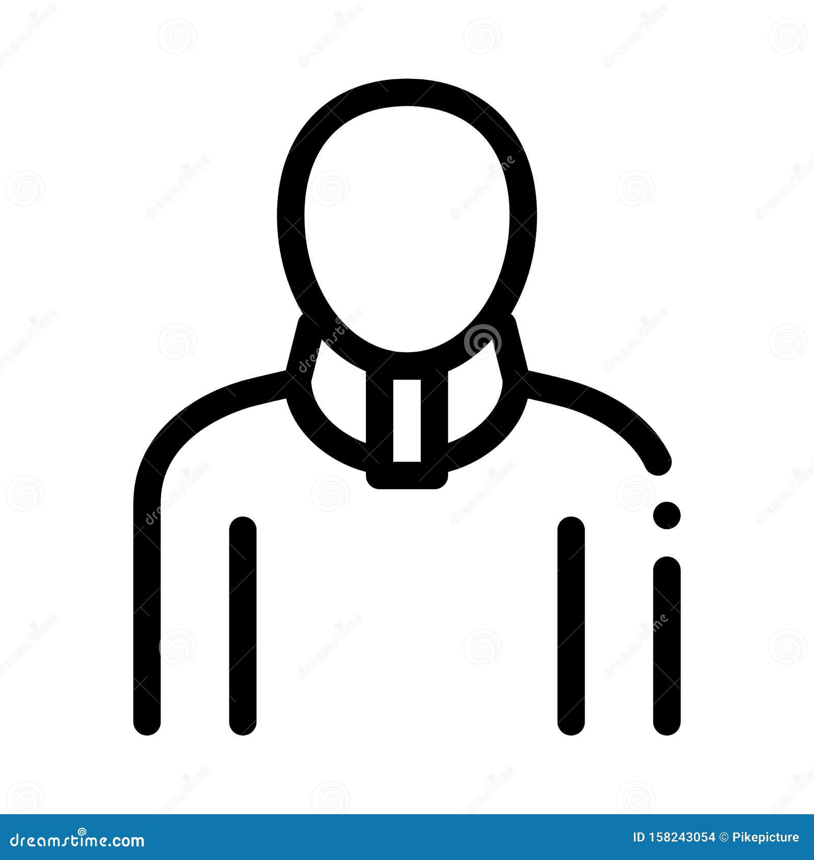 Orthopedic Cervical Collar for Neck Support Vector Stock Vector ...