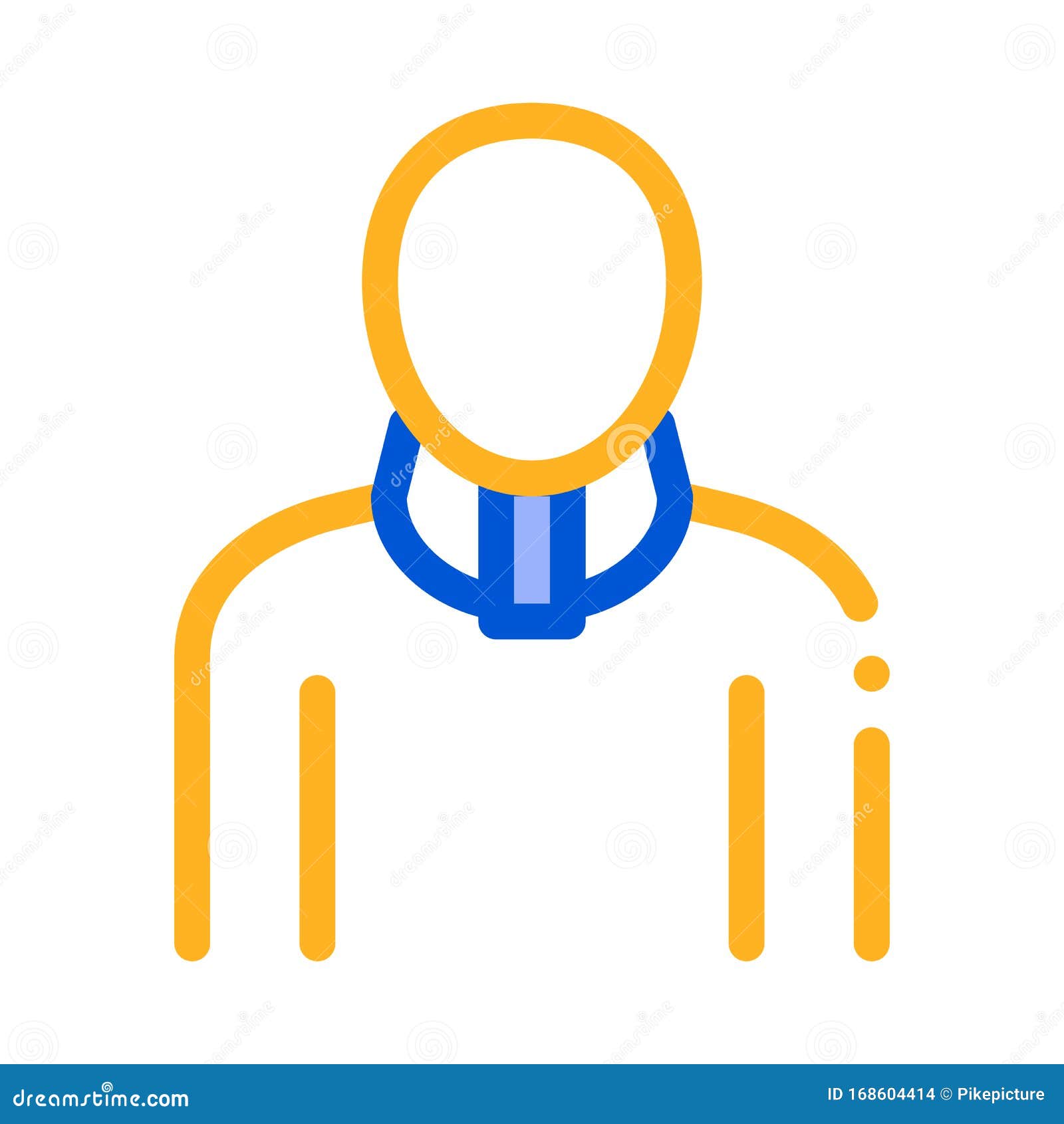 Orthopedic Cervical Neck Collar Line Color Icon.Traumatic Head And Neck ...