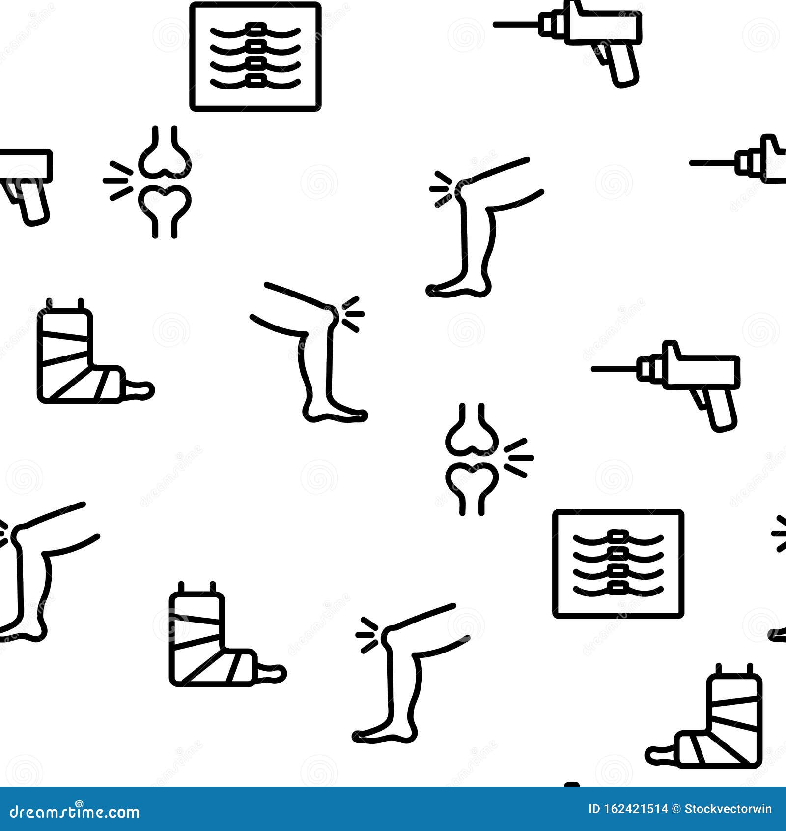 Orthopedic Collection Vector Seamless Pattern Stock Vector ...