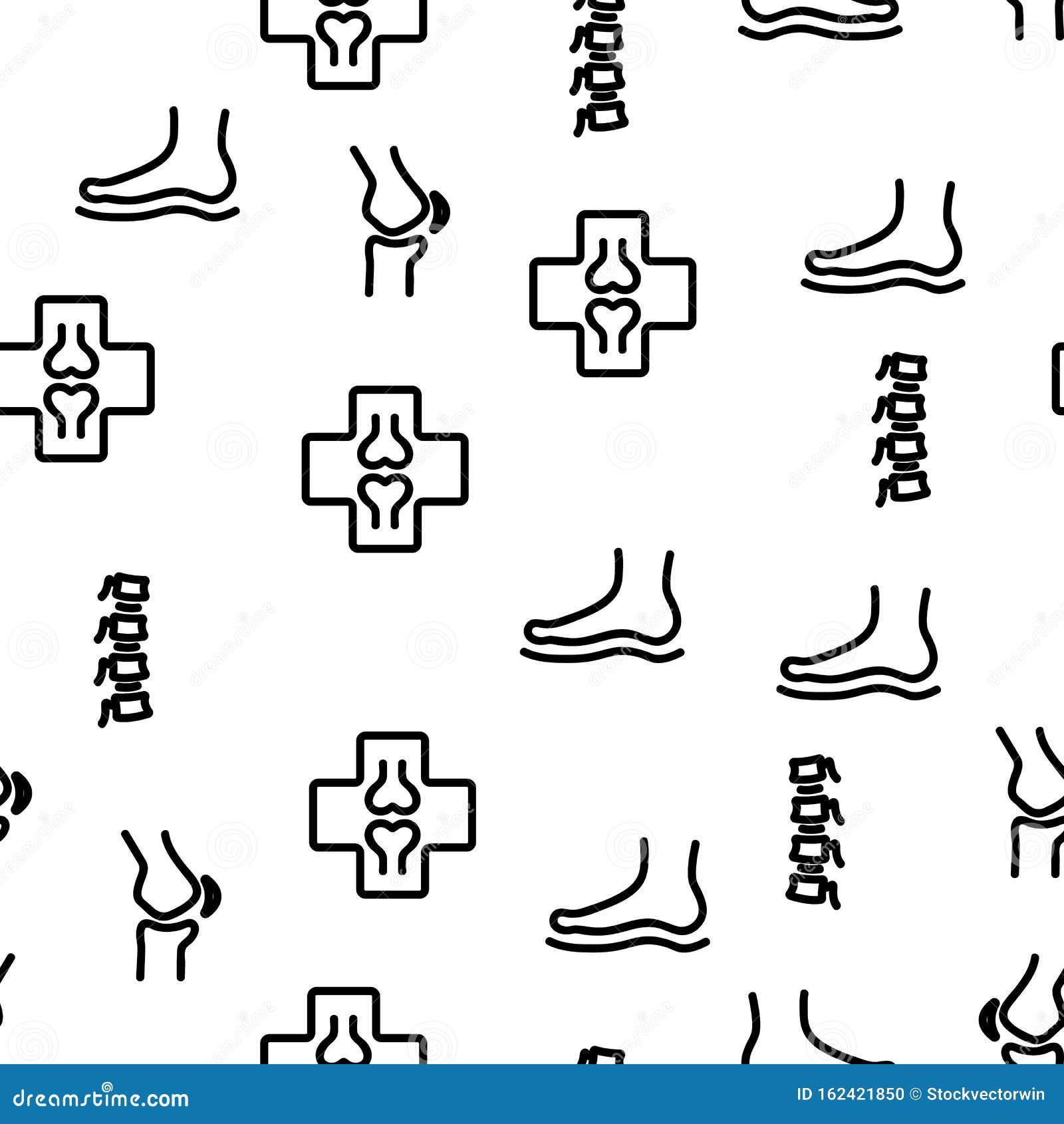 Orthopedic Collection Vector Seamless Pattern Stock Vector ...