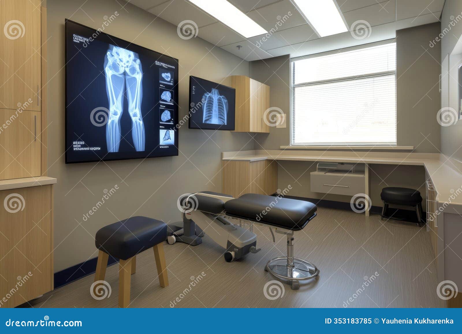 Orthopedic Examination Room with X-ray Stock Illustration ...