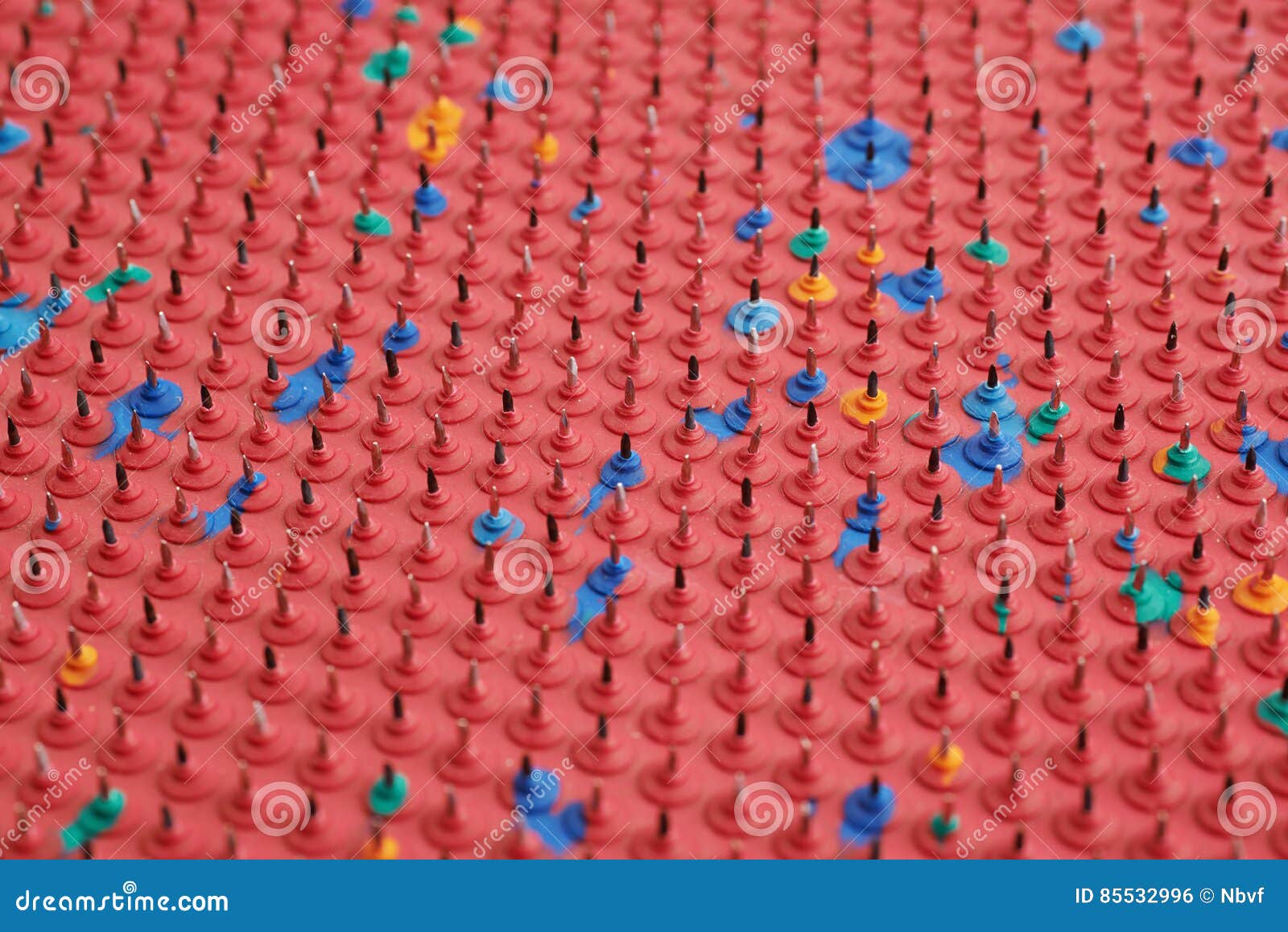 Orthopedic mat with spikes stock photo. Image of fatigue - 85532996