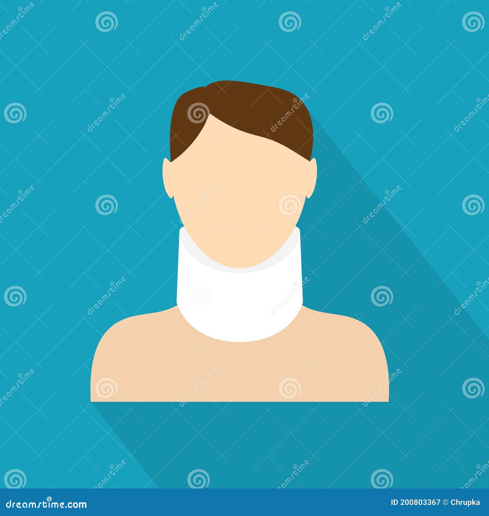 Orthopedic Neck Bandage, Collar Icon Stock Vector - Illustration of ...