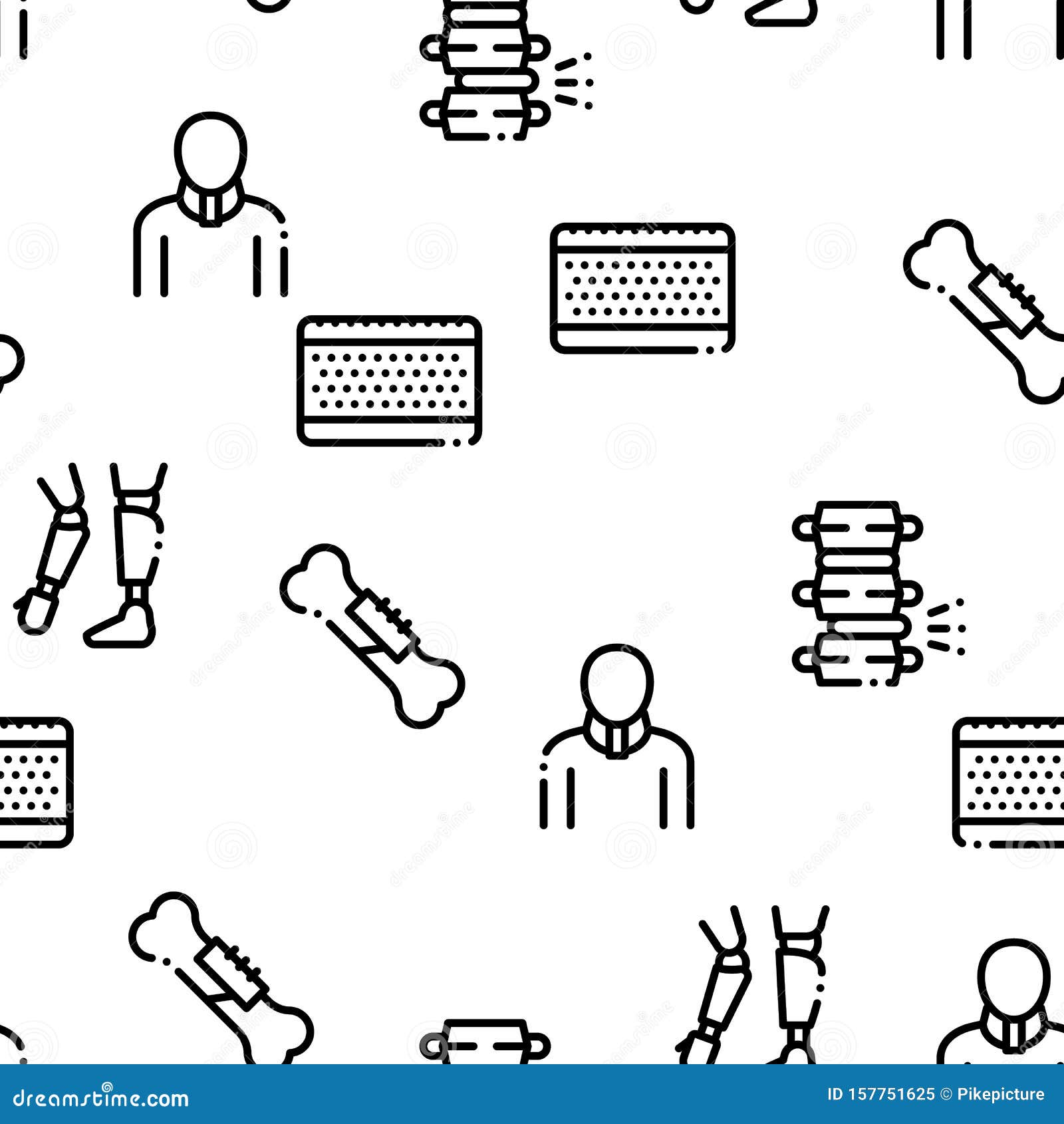 Orthopedic Seamless Pattern Vector Stock Vector - Illustration of foot ...