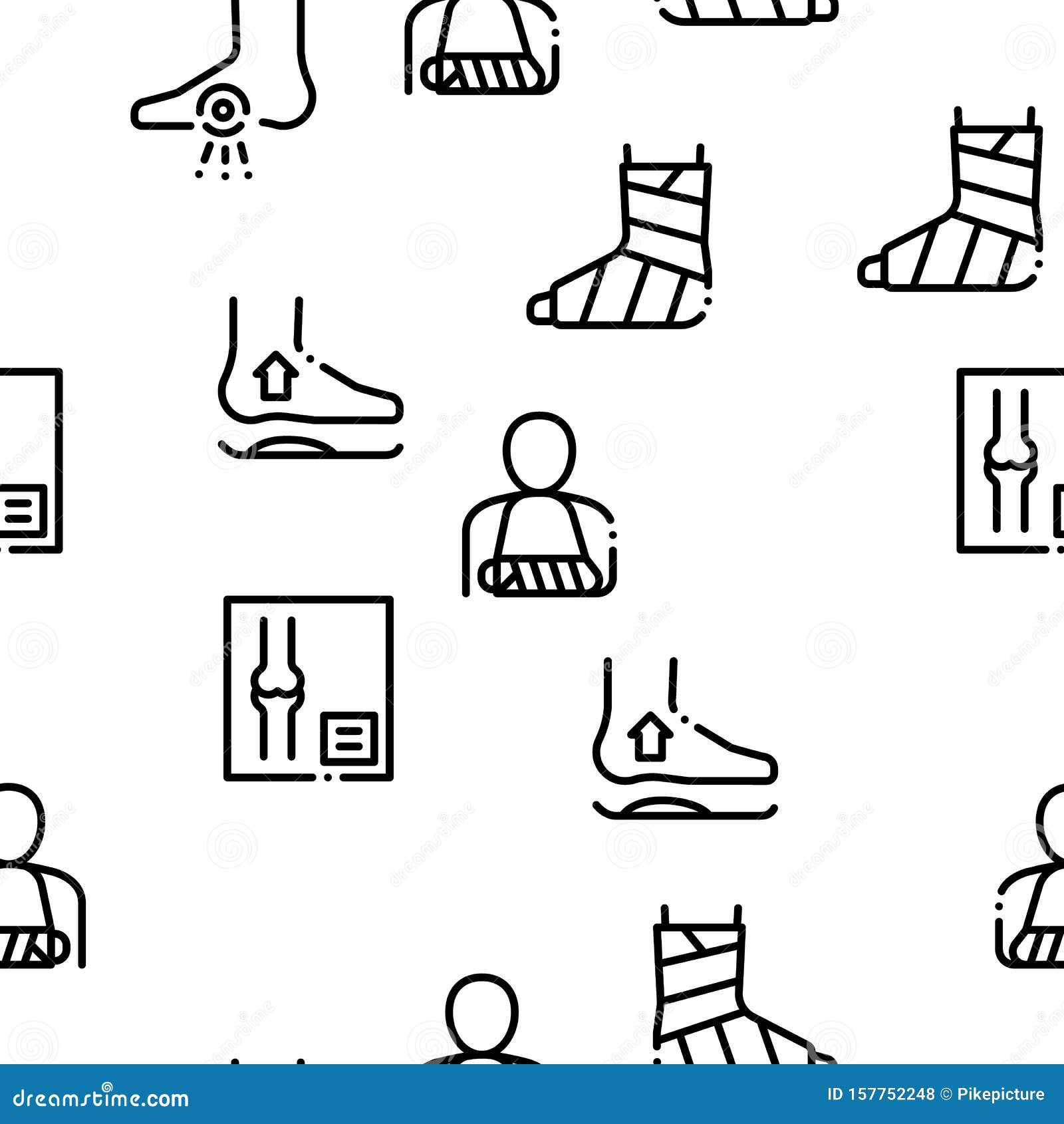 Orthopedic Seamless Pattern Vector Stock Vector - Illustration of ...
