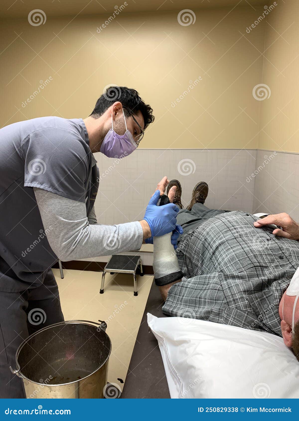 The Technician, All Wrapped In Cables, Connects The Wires In The Rack ...