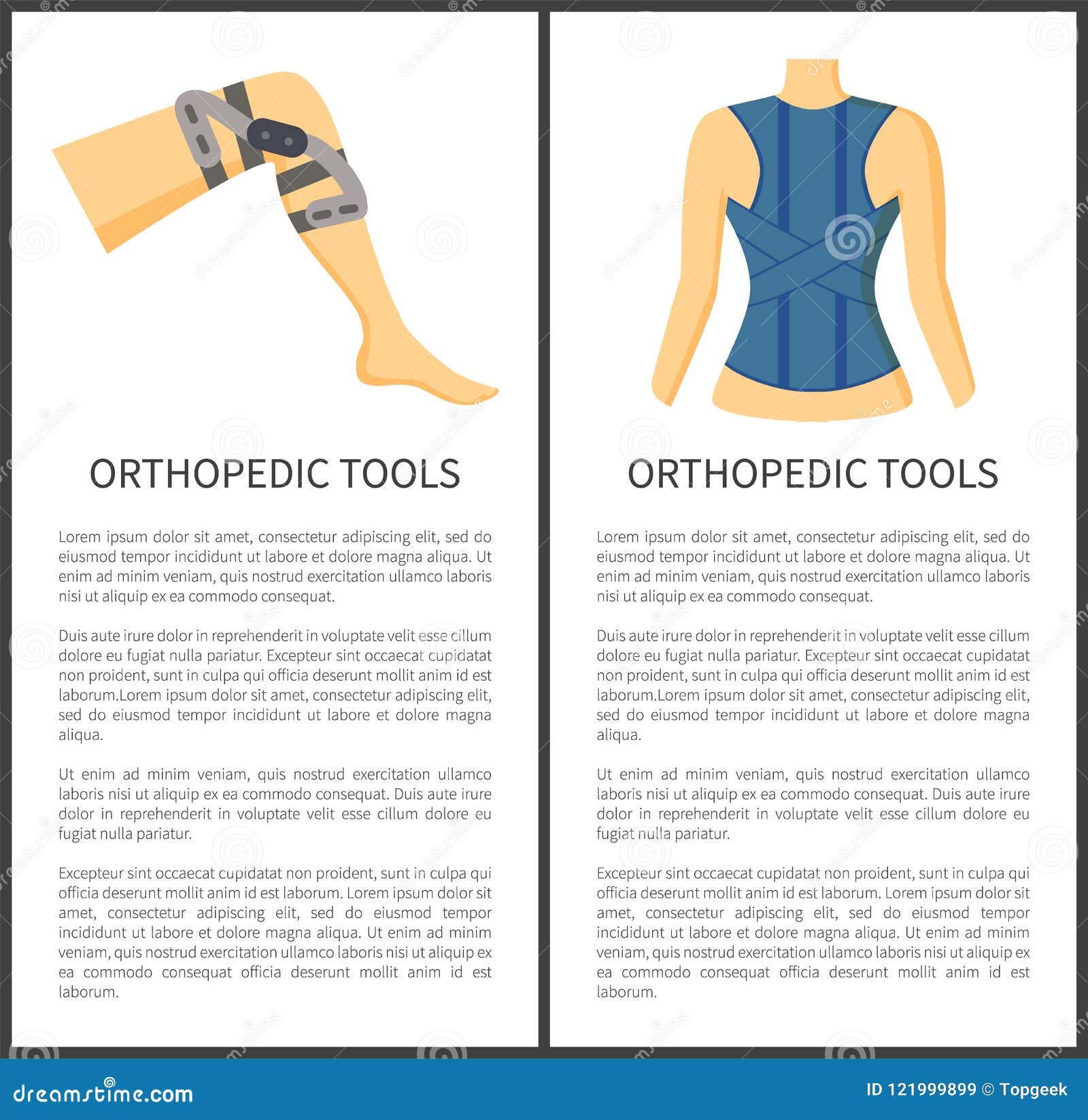 Orthopedic Tools Collection Vector Illustration Stock Vector ...