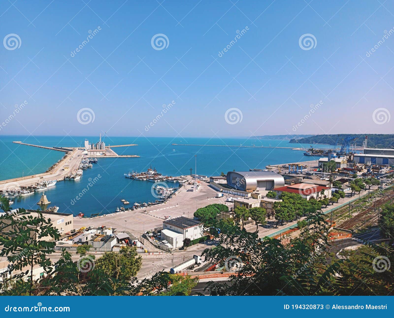 Ortona Italy City On The Adriatic Sea With Great Port Medieval Castle ...