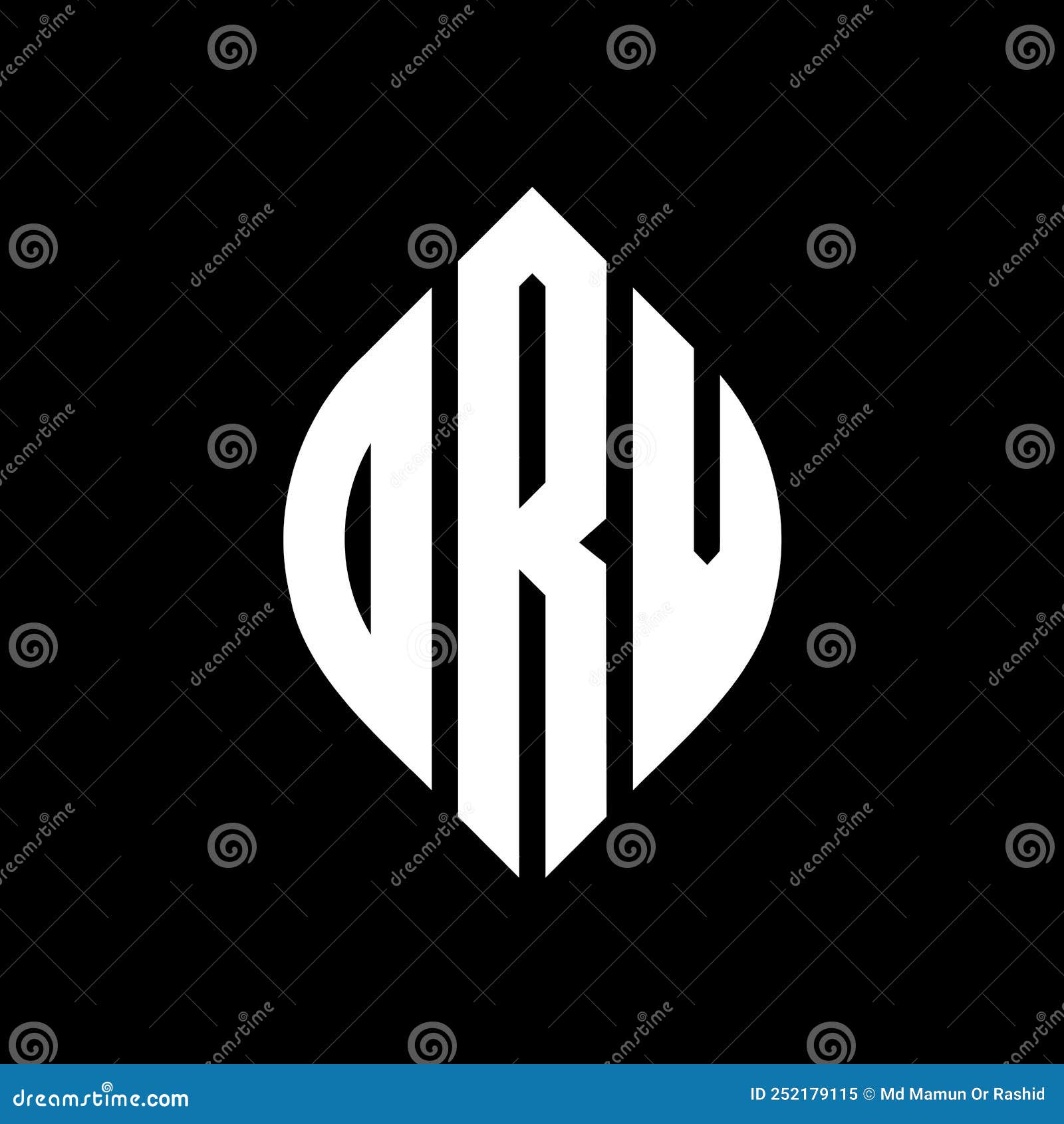 ORV Circle Letter Logo Design with Circle and Ellipse Shape. ORV ...