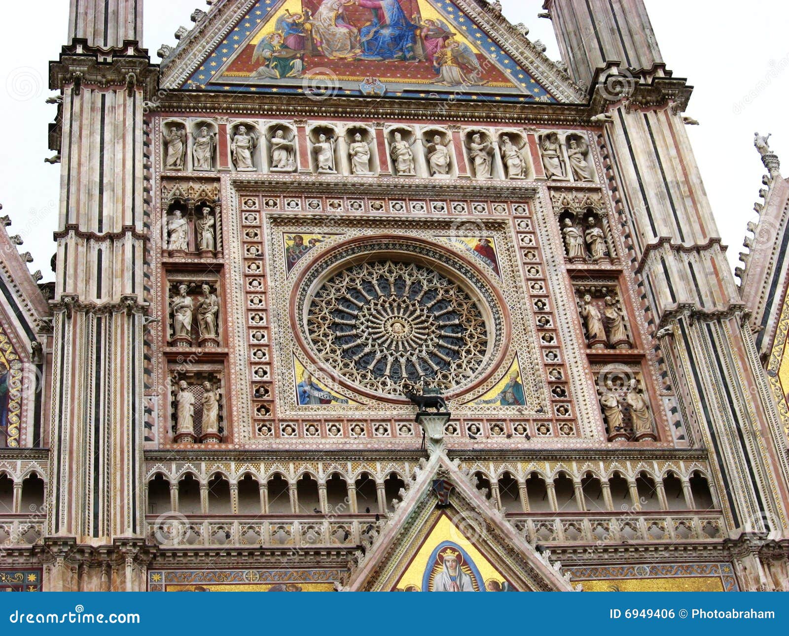 Orvieto Cathedral stock photo. Image of travel, rose, religion - 6949406