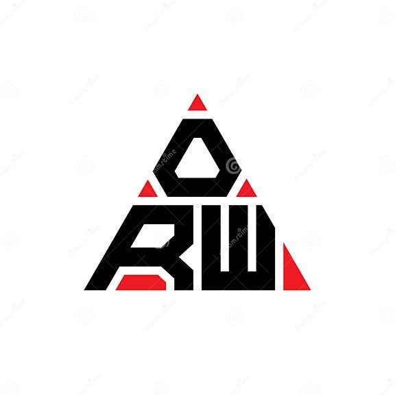 ORW Triangle Letter Logo Design with Triangle Shape. ORW Triangle Logo ...
