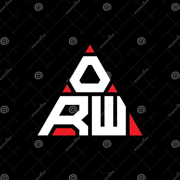 ORW Triangle Letter Logo Design with Triangle Shape. ORW Triangle Logo ...
