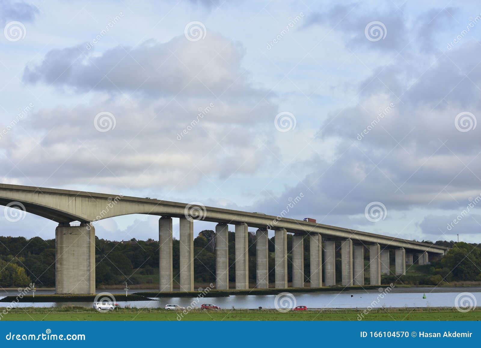 Orwell Bridge Ipswich stock photo. Image of landscape - 166104570